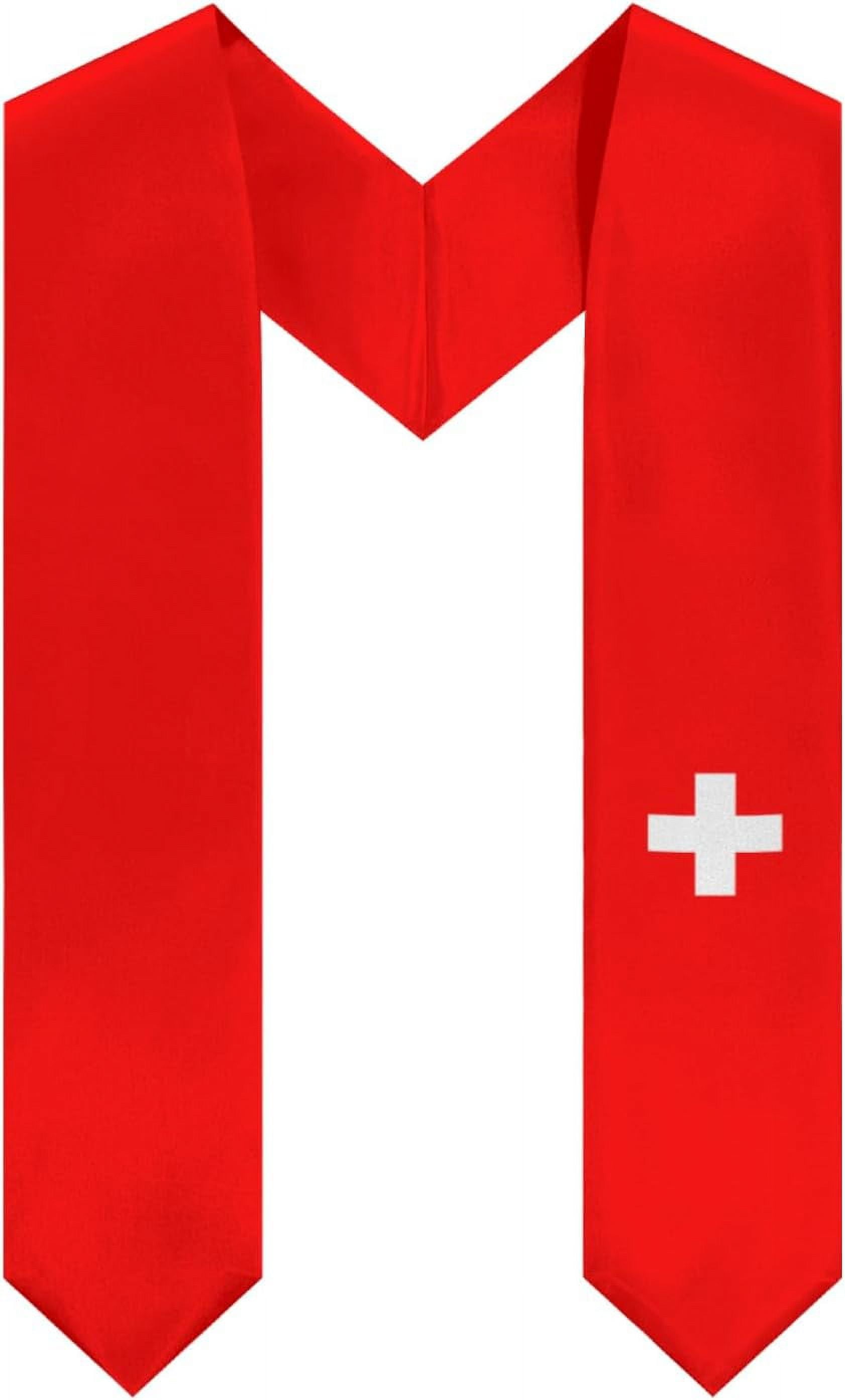 Switzerland Flag Graduation Stole Shawl Sash Honor For Study Aboard ...