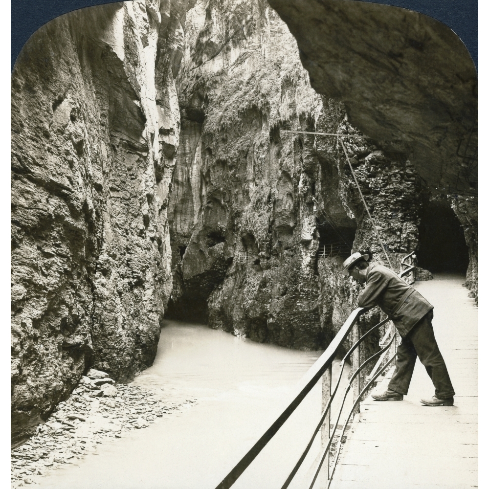 Switzerland Meiringen C1908. N'The Pathway Along The Great Gorge Of The ...