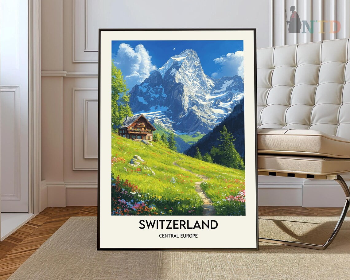 Switzerland Print, Switzerland Wall Art, Switzerland Poster ...