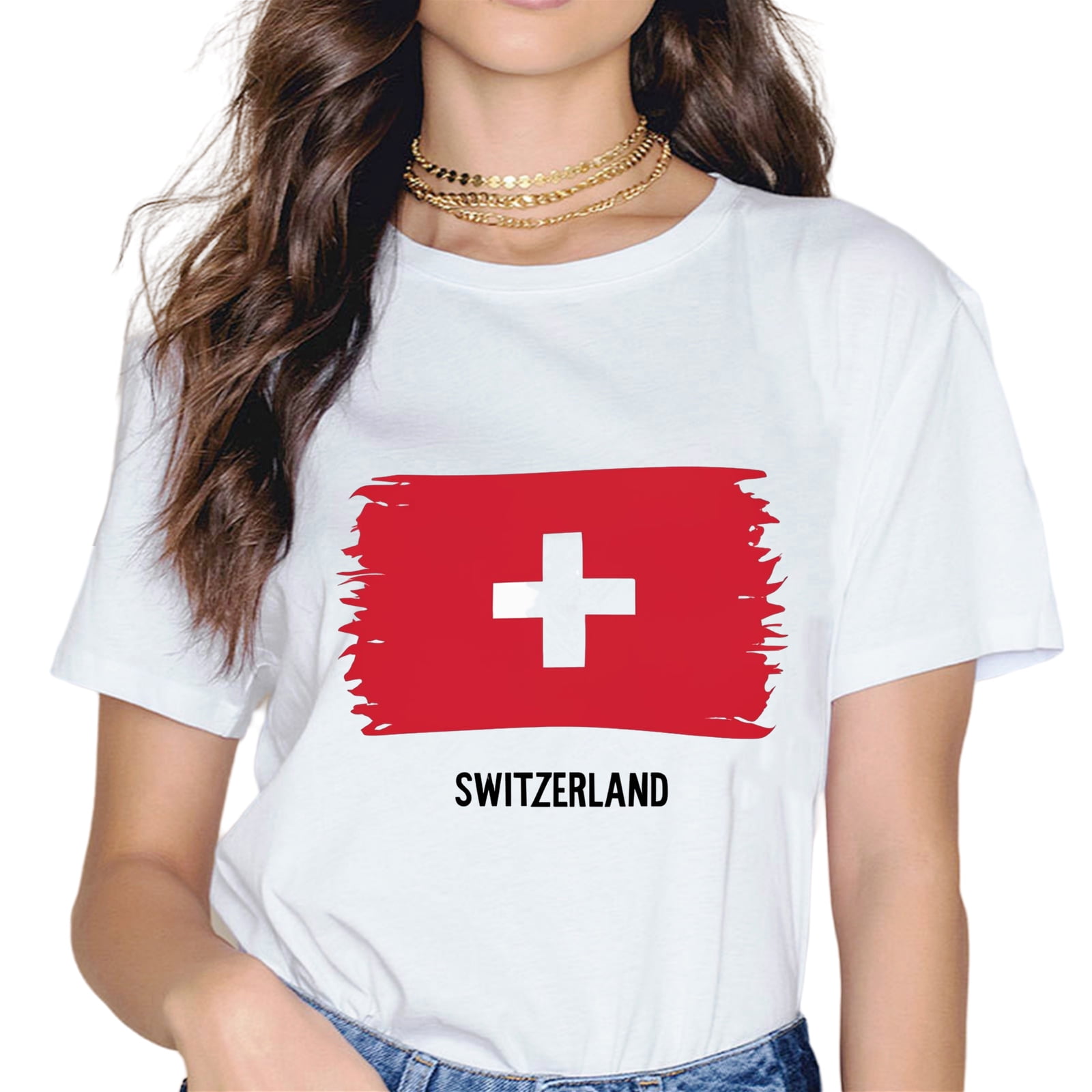 Switzerland Swiss Flag T-Shirt - Walmart.com
