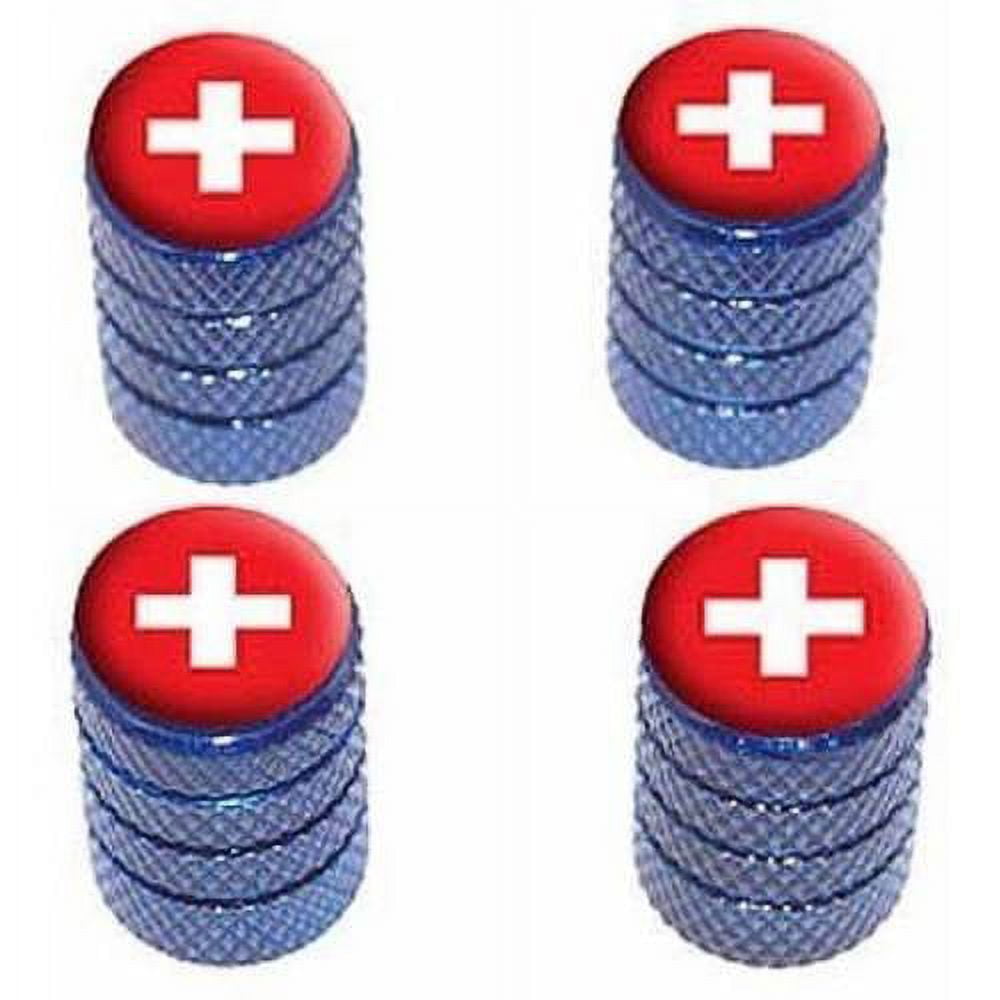 Switzerland Swiss Flag Tire Rim Wheel Aluminum Valve Stem Caps ...