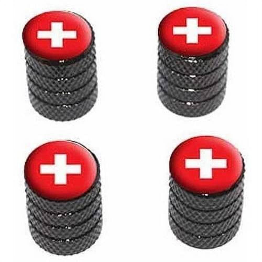 Switzerland Swiss Flag Tire Rim Wheel Aluminum Valve Stem Caps ...