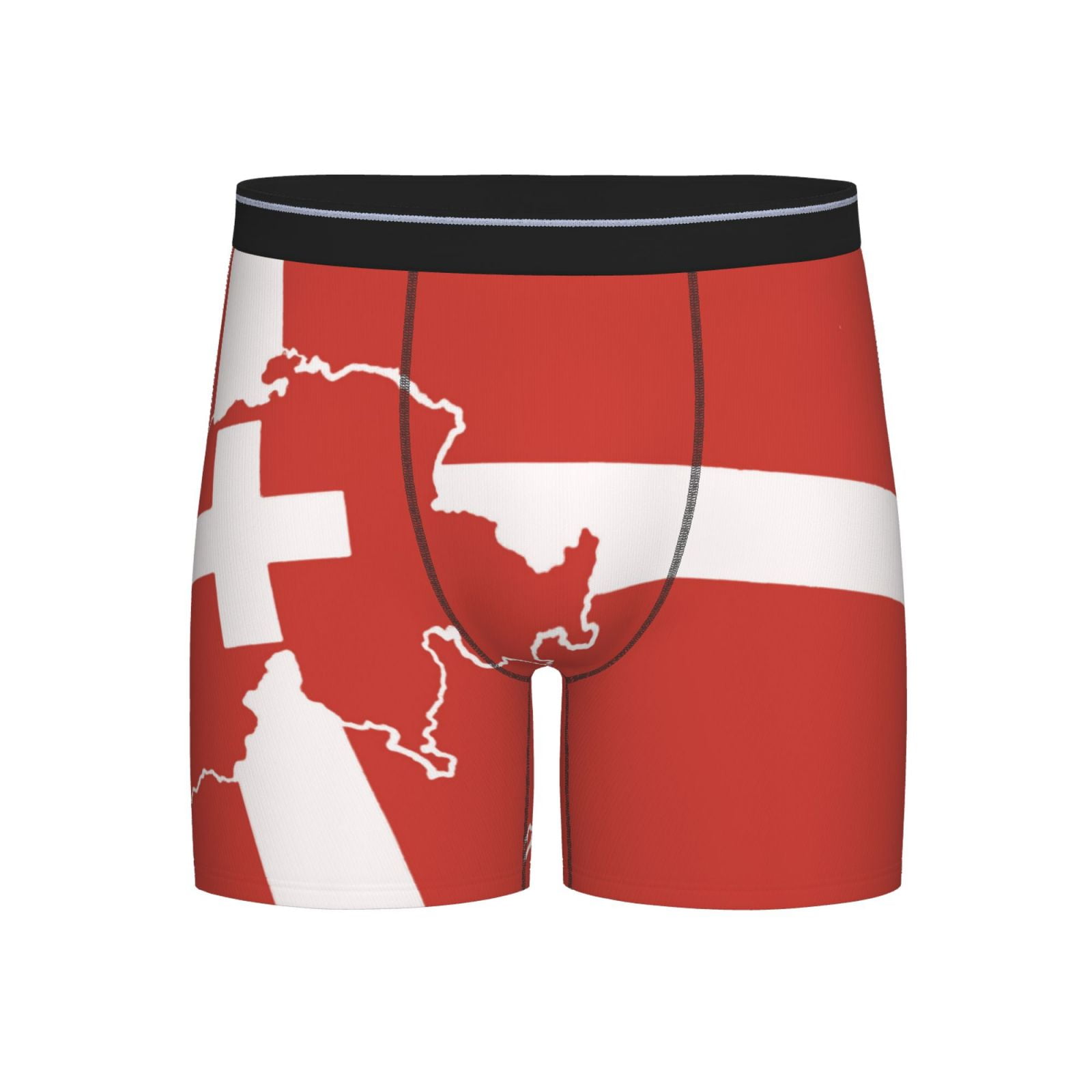 Switzerland Swiss Map Flag Boxer Briefs Novelty Underwear With Fly ...