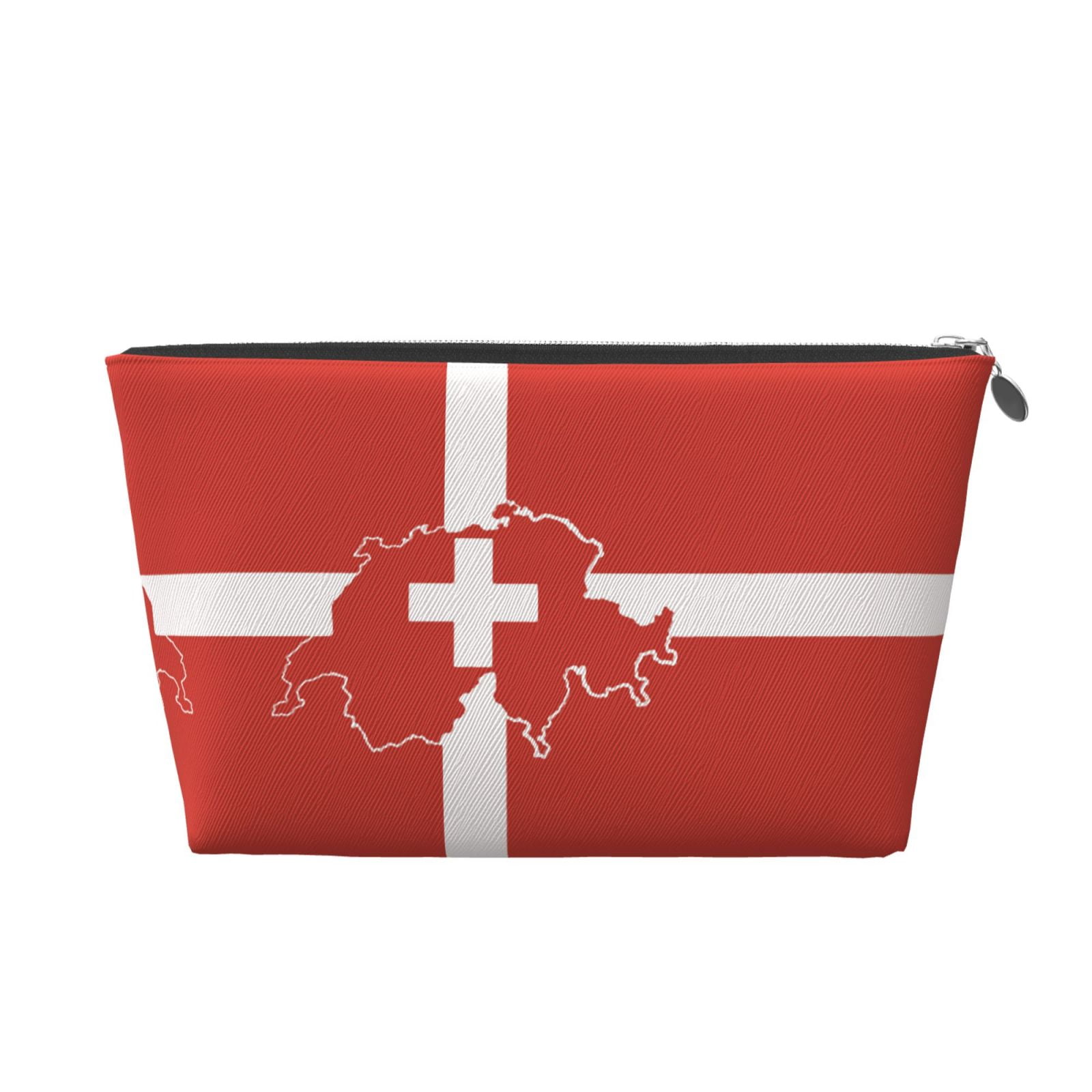 Switzerland Swiss Map Flag Handbag Purse Tote Organizer Zipper Closure ...