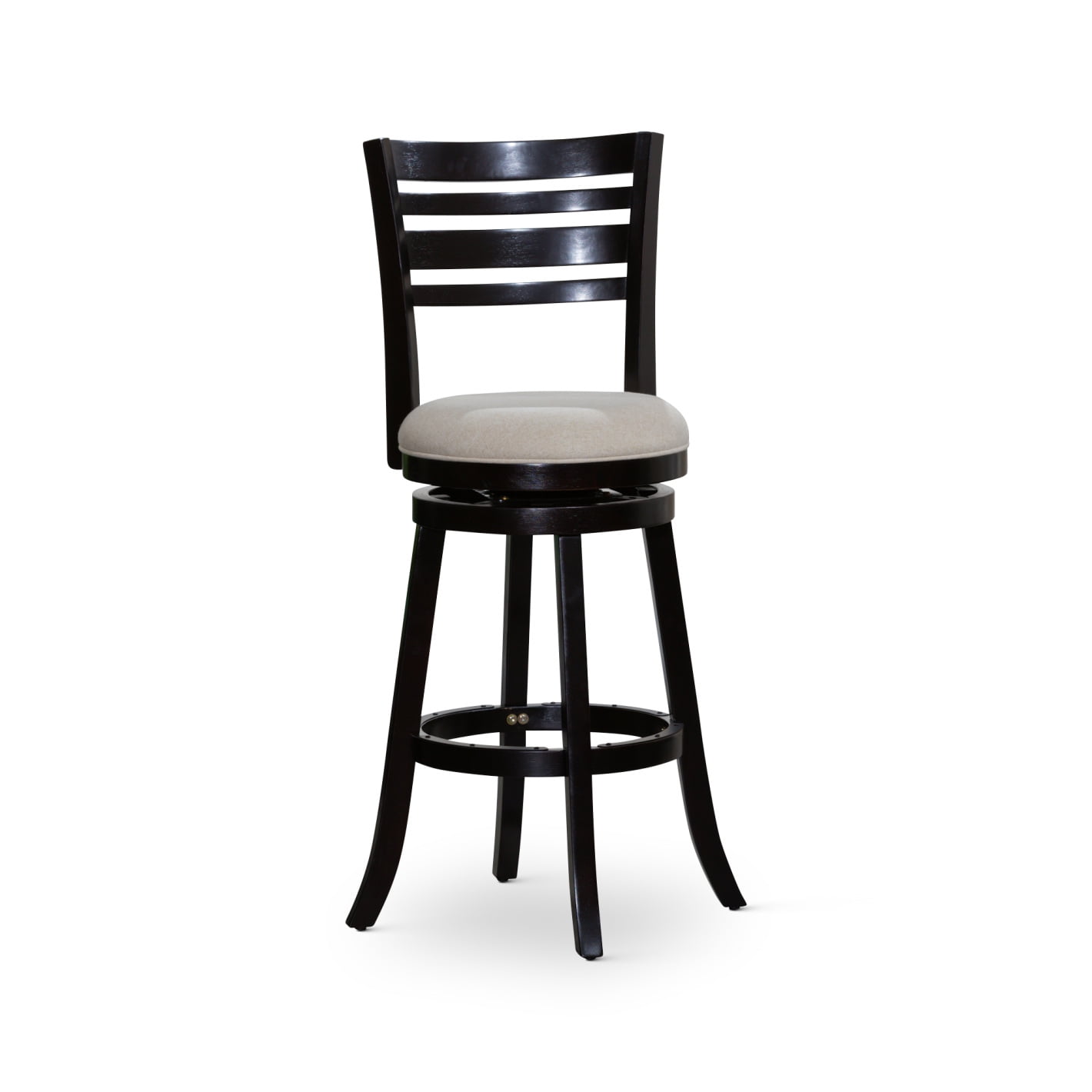 Swivel 30" Counter Height Bar Stool with Backrest and Footrest, Fabric ...