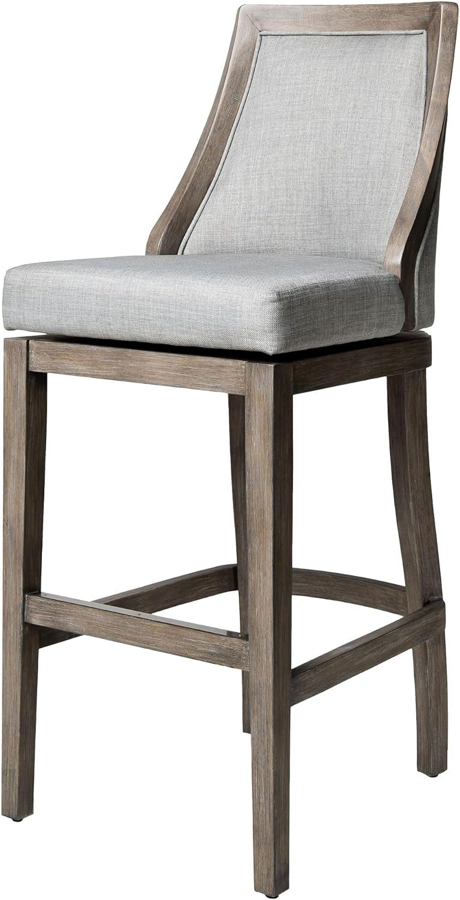 Swivel 31 Inch Tall Bar Height Rotating High Back Barstool in Reclaimed ...
