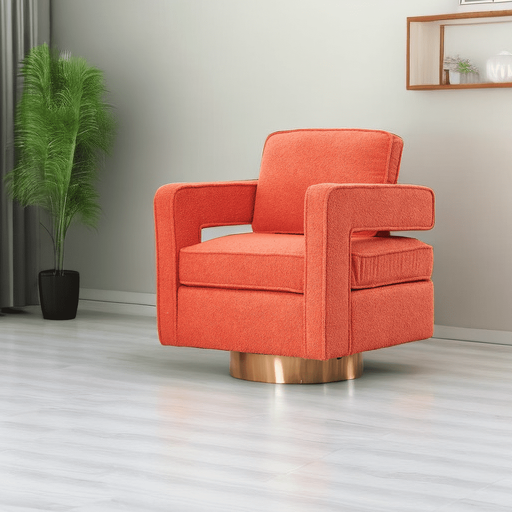 Swivel Accent Chair,360 Degree Swivel Barrel Chair for Living Room ...