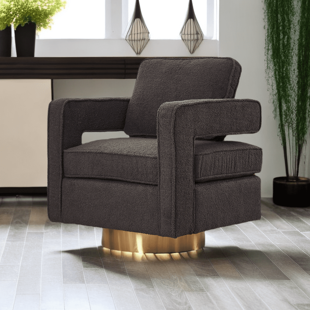 Swivel Accent Chair,360 Degree Swivel Barrel Chair for Living Room ...