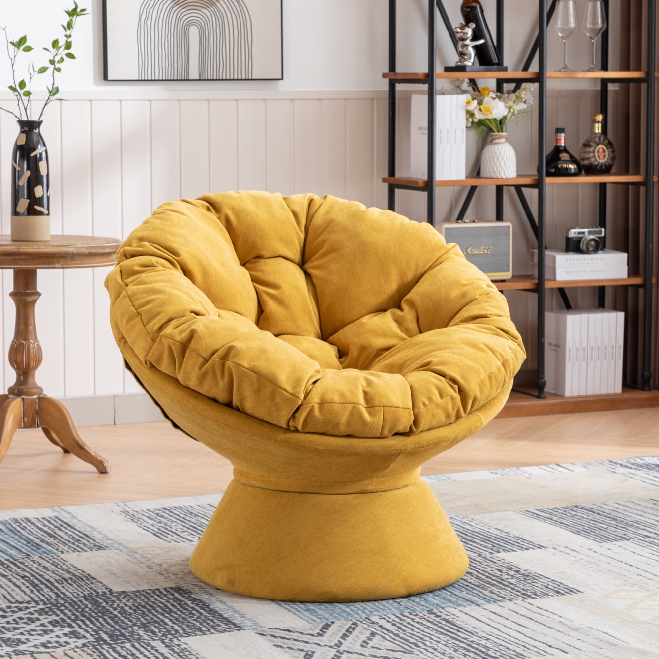 Swivel Accent Chair, Accent Chair with Soft Thick Cushion and 360 ...