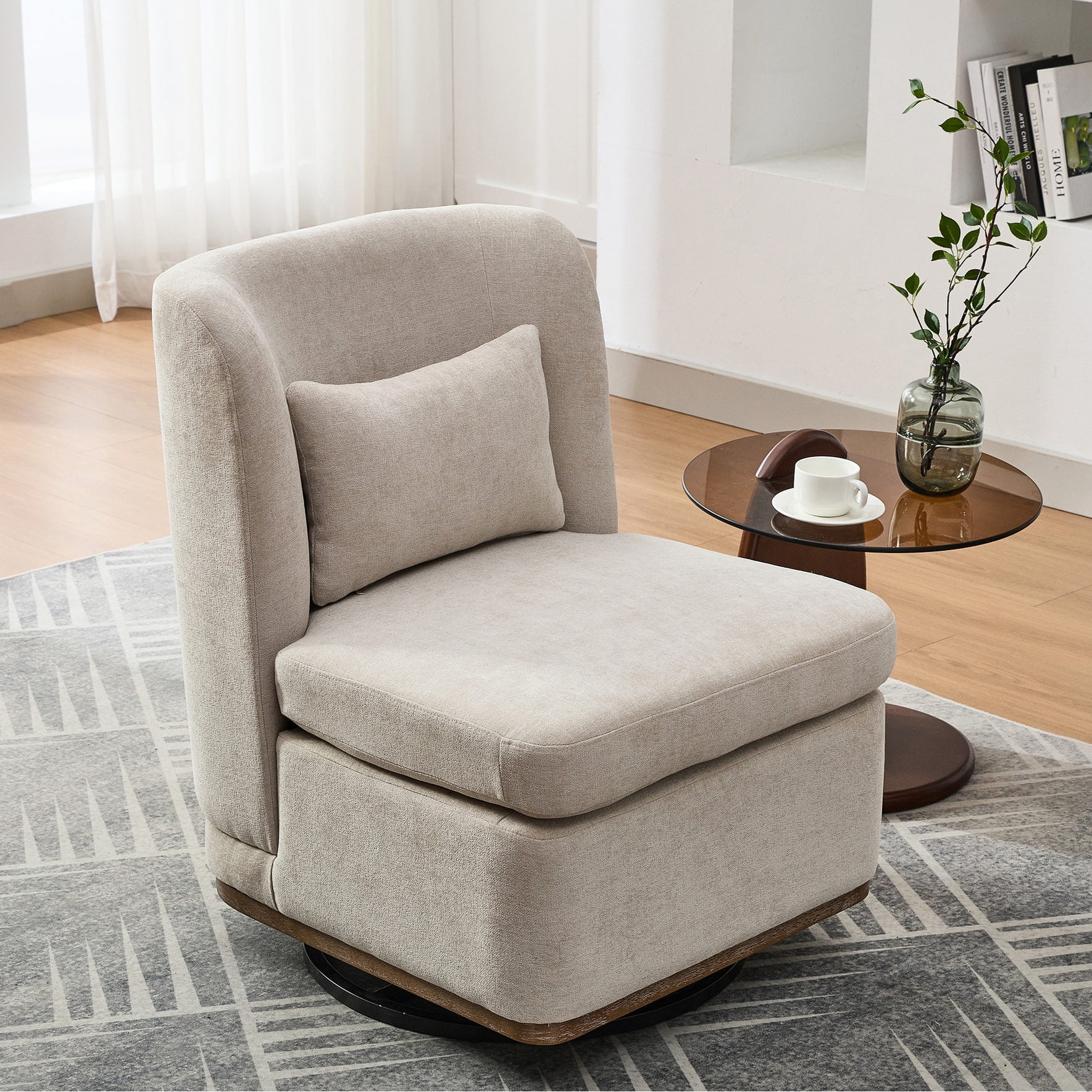 Swivel Accent Chair / Chenille Upholstery, Pocket Spring Seat ...