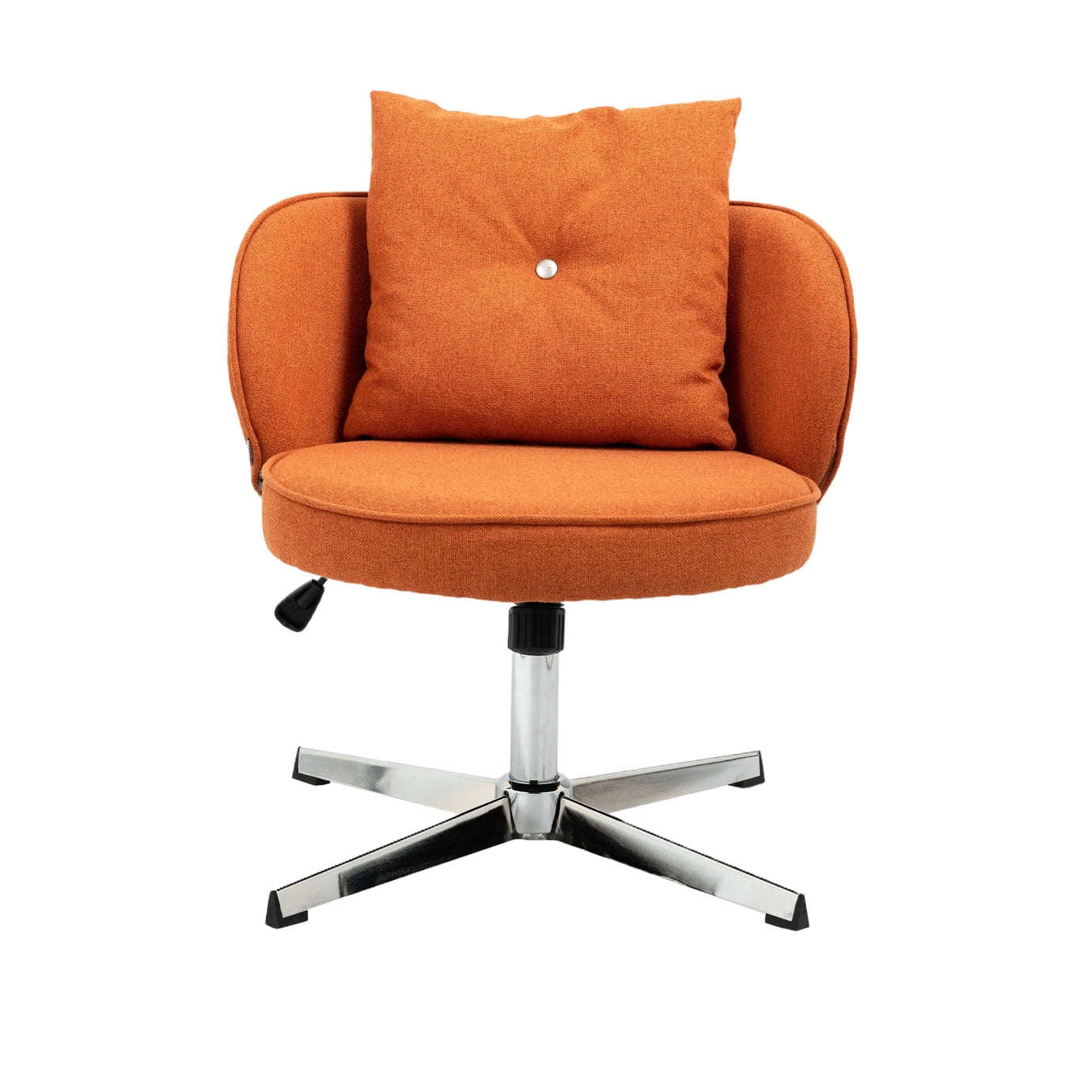 Swivel Accent Chair Height Adjustable Home Office Chair with Silver ...