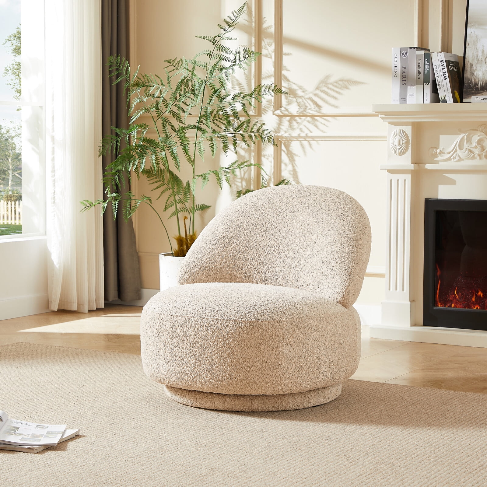 Swivel Accent Chair for Living Room and Bedroom - 360-Degree Rotating ...