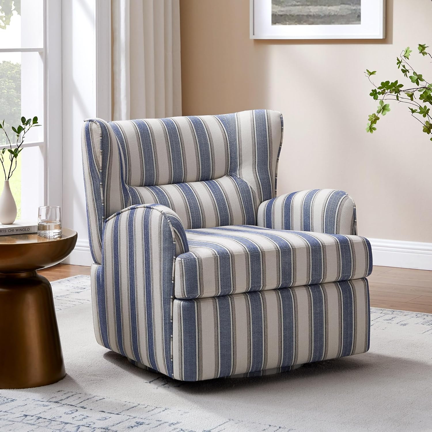 Swivel Accent Chair,Modern 31.50" Upholstered Armchair, Comfy Boucle ...