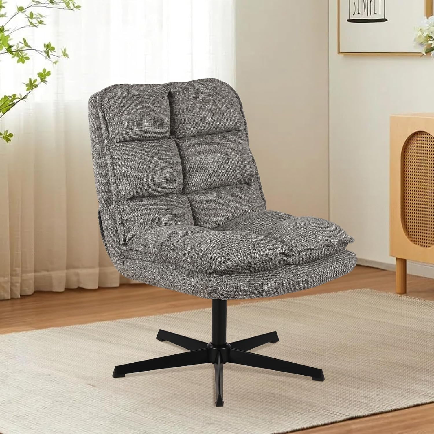 Swivel Accent Chair, Modern Upholstered Lounge Chair with 360 Degree ...