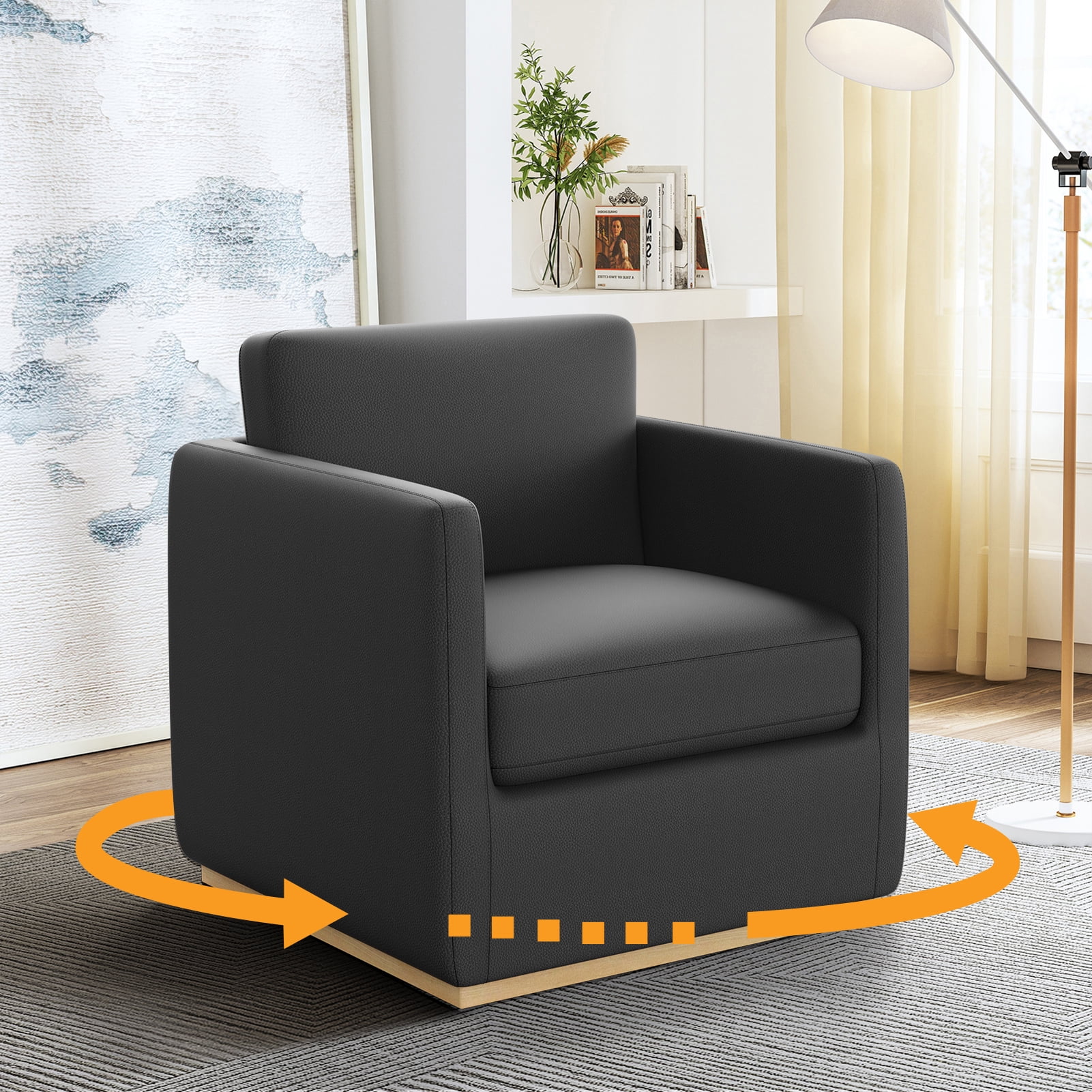 Swivel Accent Chair, Premium Accent Chair for Living Room, Comfy Single ...