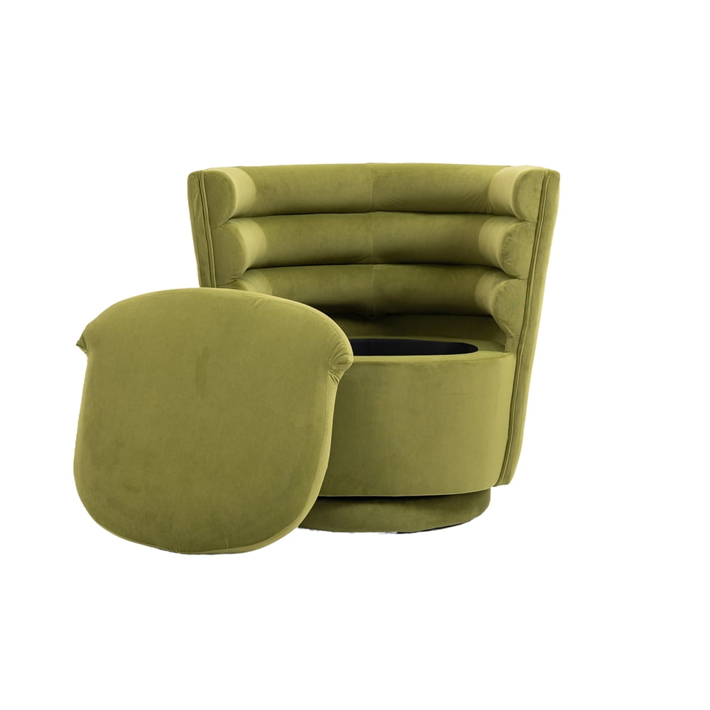 Swivel Accent Chair, Swivel Barrel Chair with Storage,Upholstered ...
