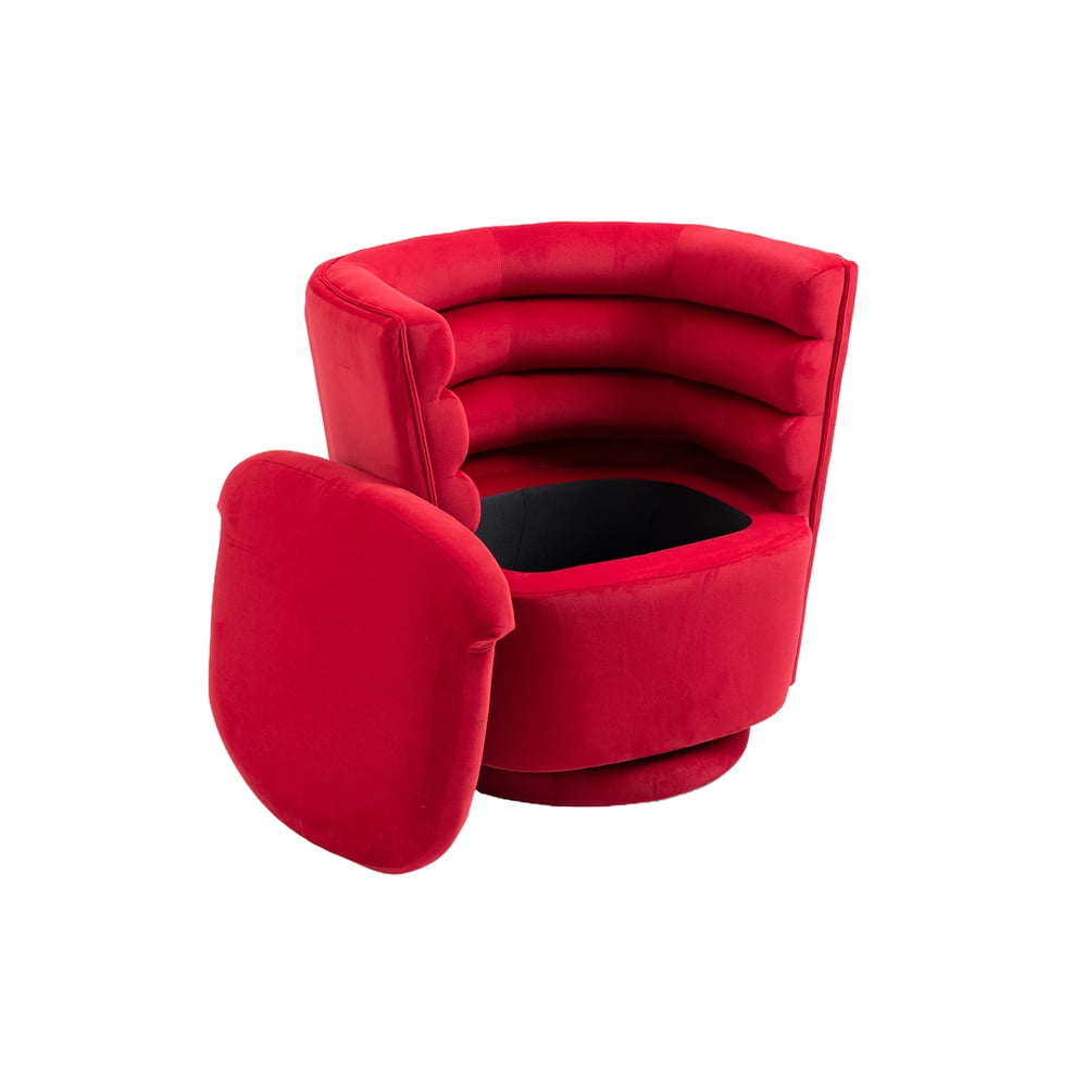 Swivel Accent Chair, Swivel Barrel Chair with Storage,Upholstered ...