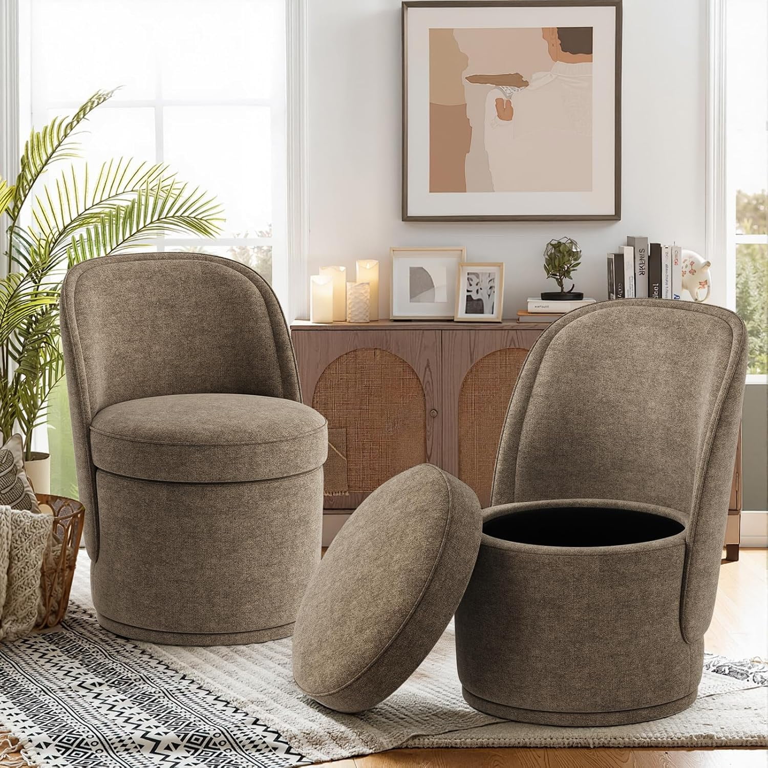 Swivel Accent Chair Swivel Chair with Hidden Storage Vanity Chairs ...
