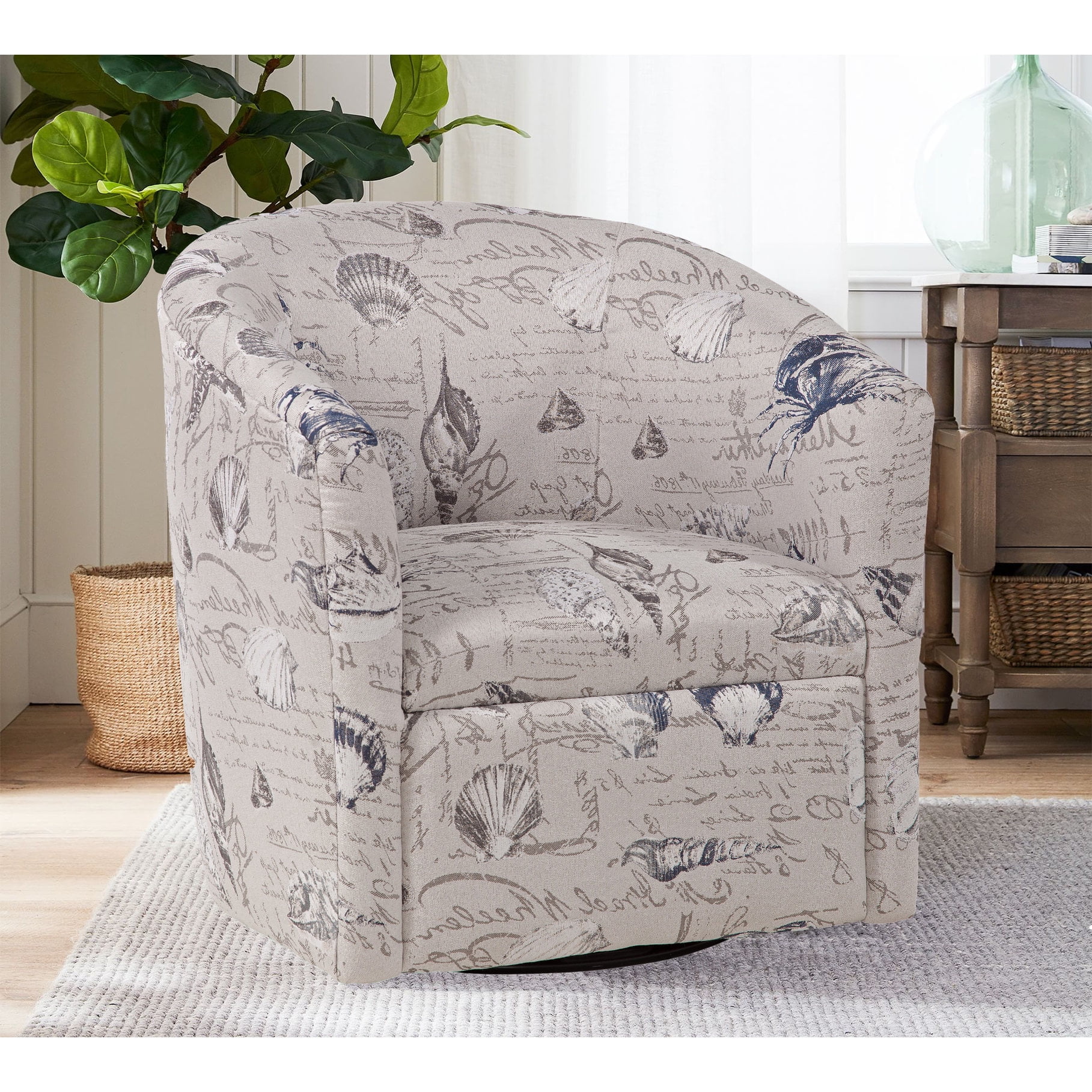 Swivel Accent Chair | Wrap-Around Back and Seat for Relaxing in Tight ...