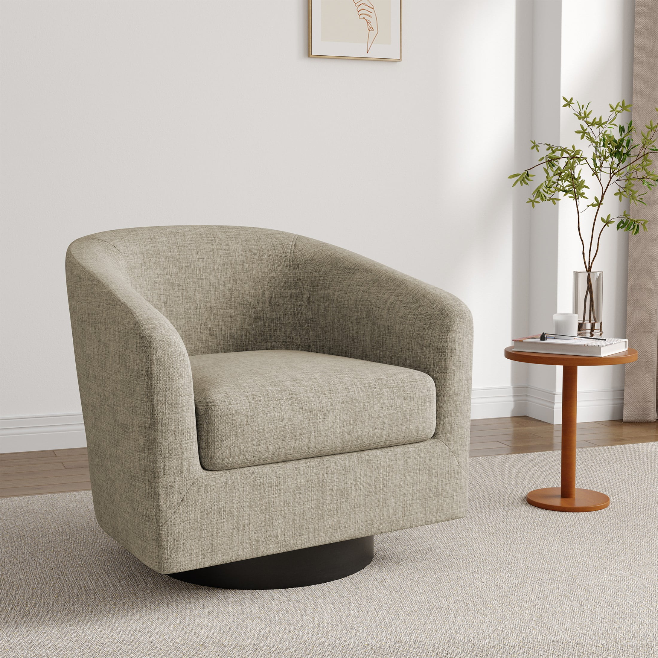 Swivel Accent Chair for Living Room Barrel Club Chair, Modern ...