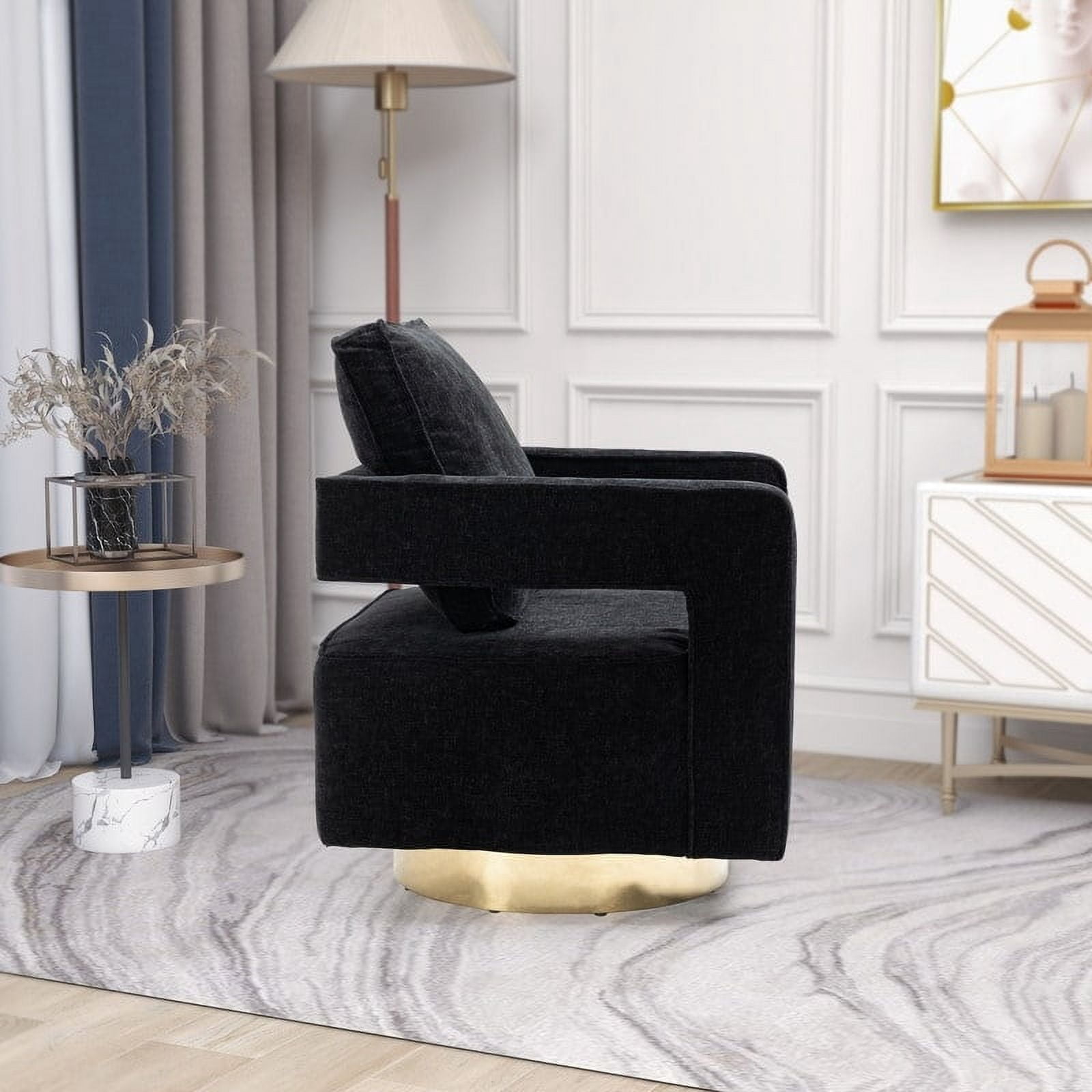 Swivel Accent Open Back Chair Sofa Chair For Lounge Standard Accent ...