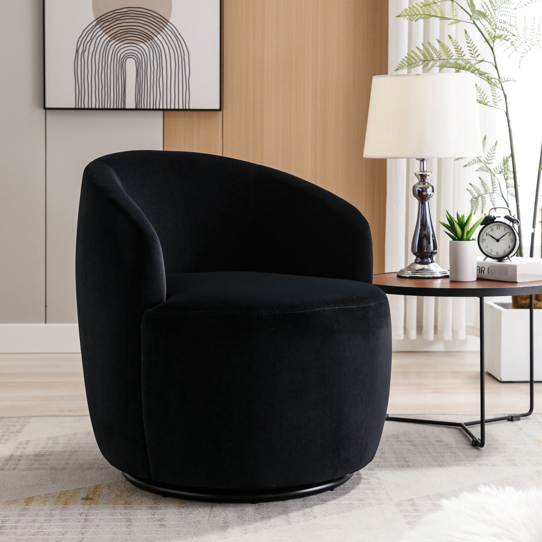Swivel Armchair with Black Metal Ring | Used in Outdoor Patios (covered ...