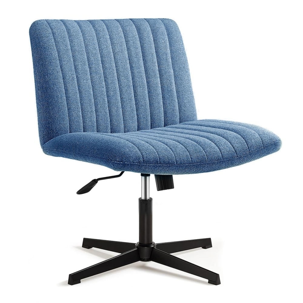 Swivel Armless Accent Chair No Wheels, Modern Mid-Back Office Desk ...