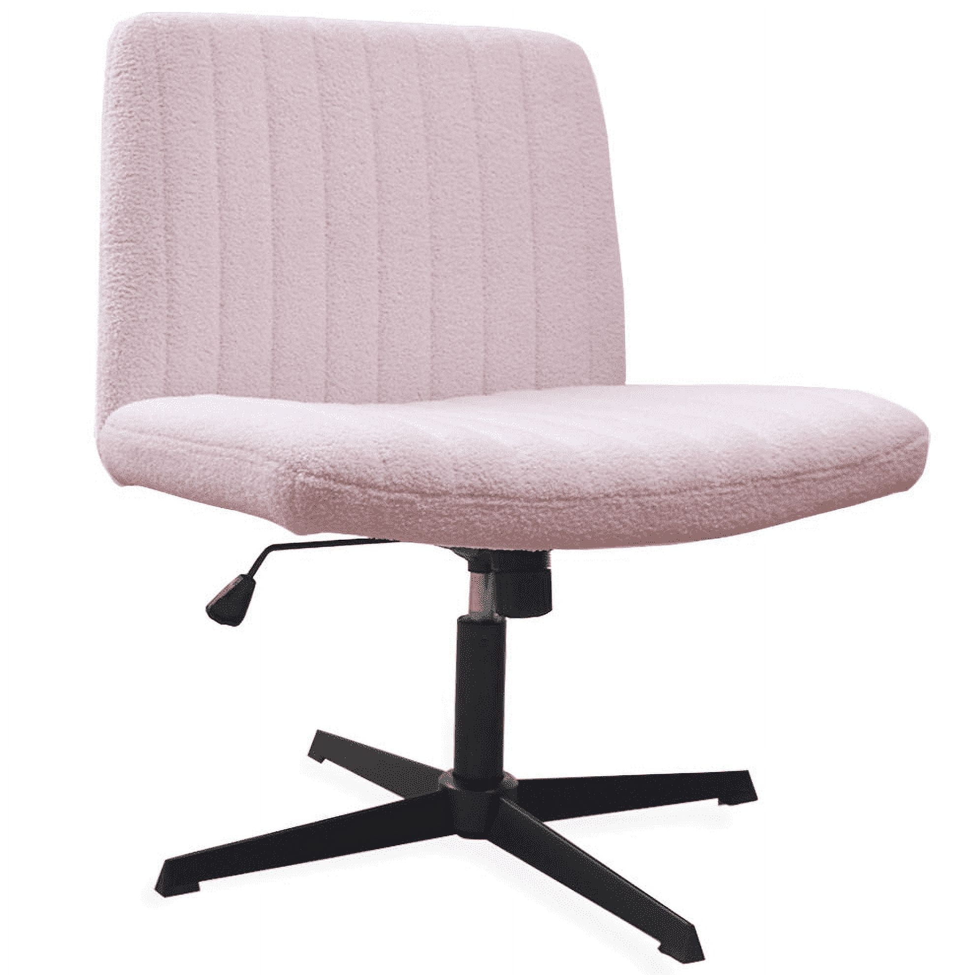Swivel Armless Accent Chair No Wheels, Modern Mid-Back Office Desk ...