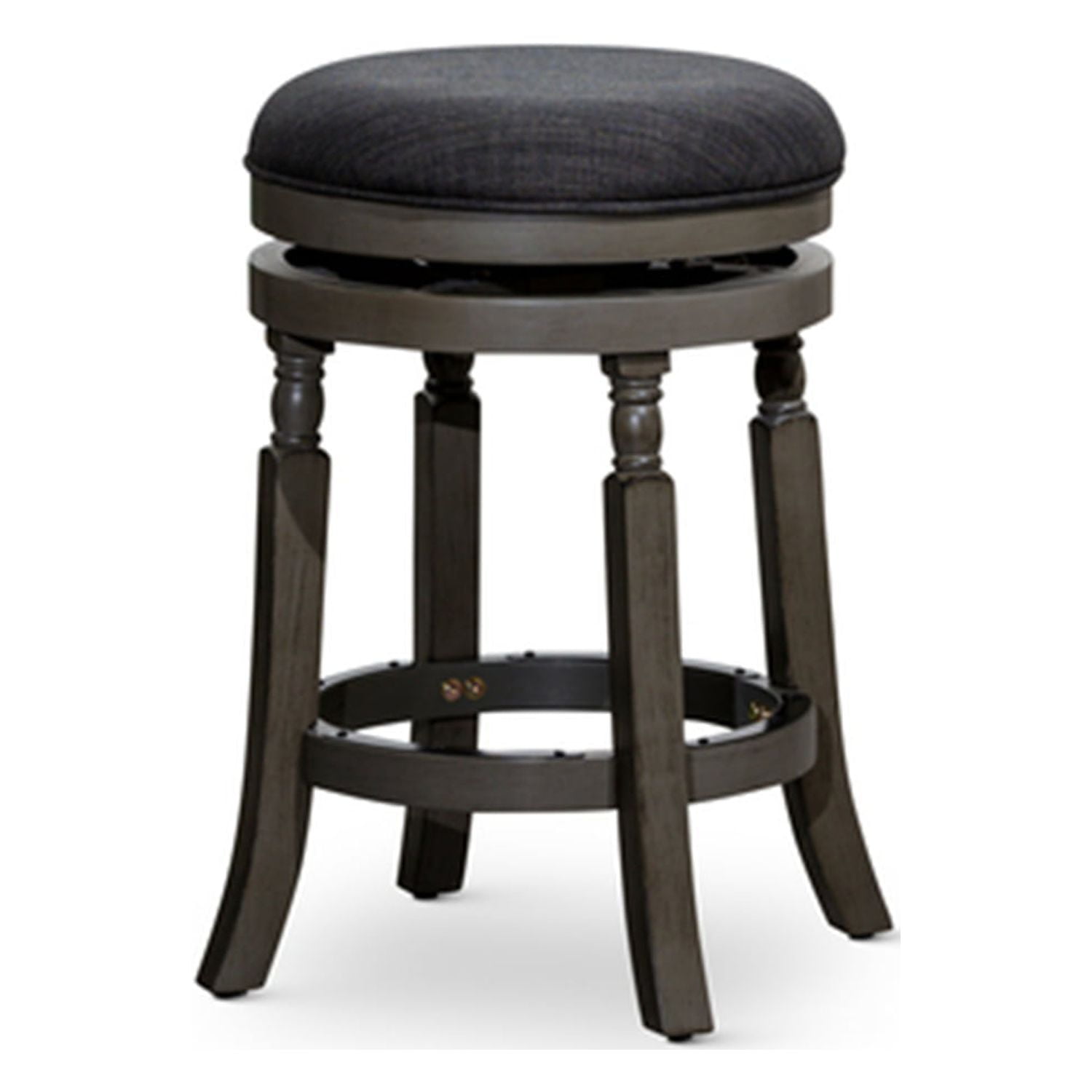 Swivel Bar Stool, 24" Adjustable Counter Height Backless Saddle Stools ...