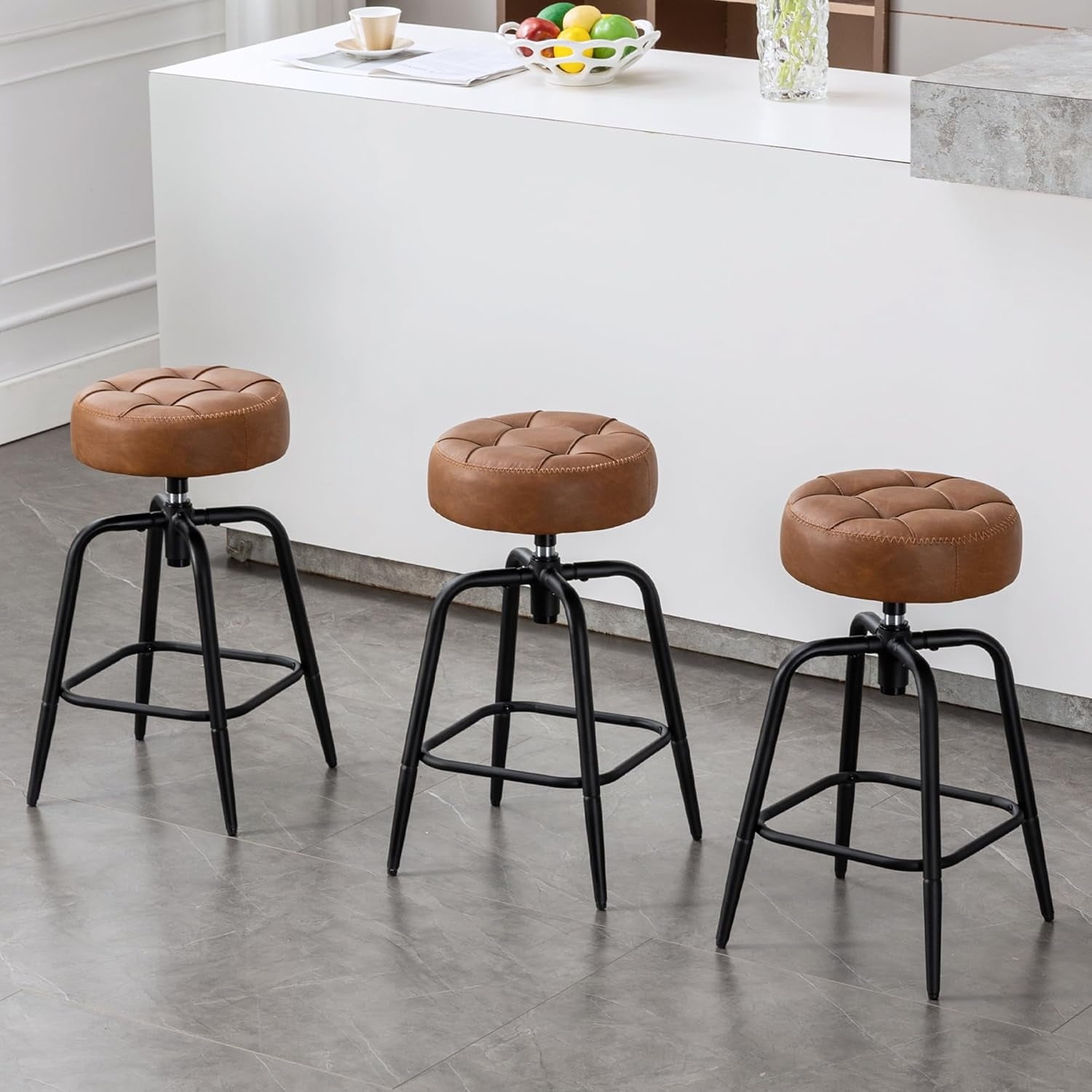 Swivel Bar Stools 28 inch Bar Stools Bar Height for Kitchen Island ...
