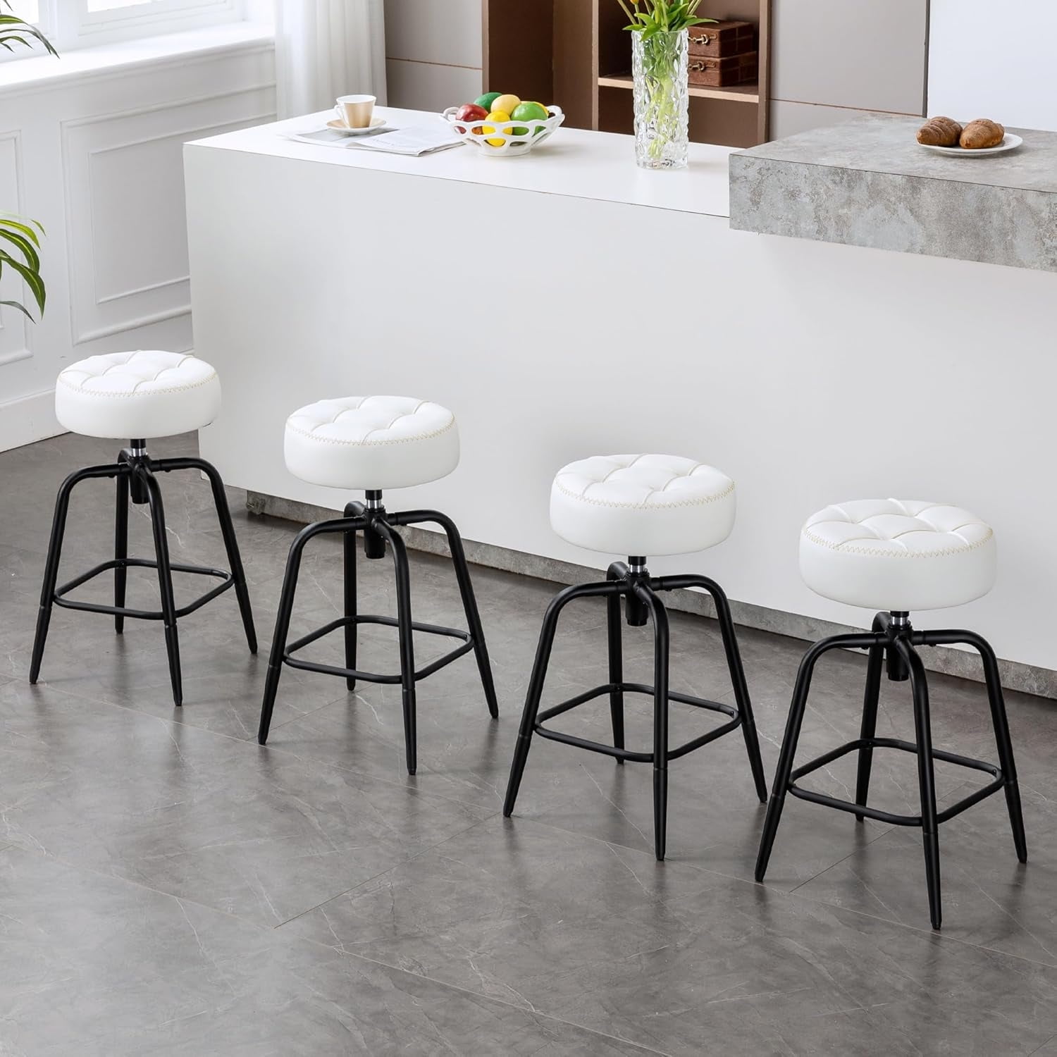 Swivel Bar Stools 28 inch Bar Stools Bar Height for Kitchen Island ...