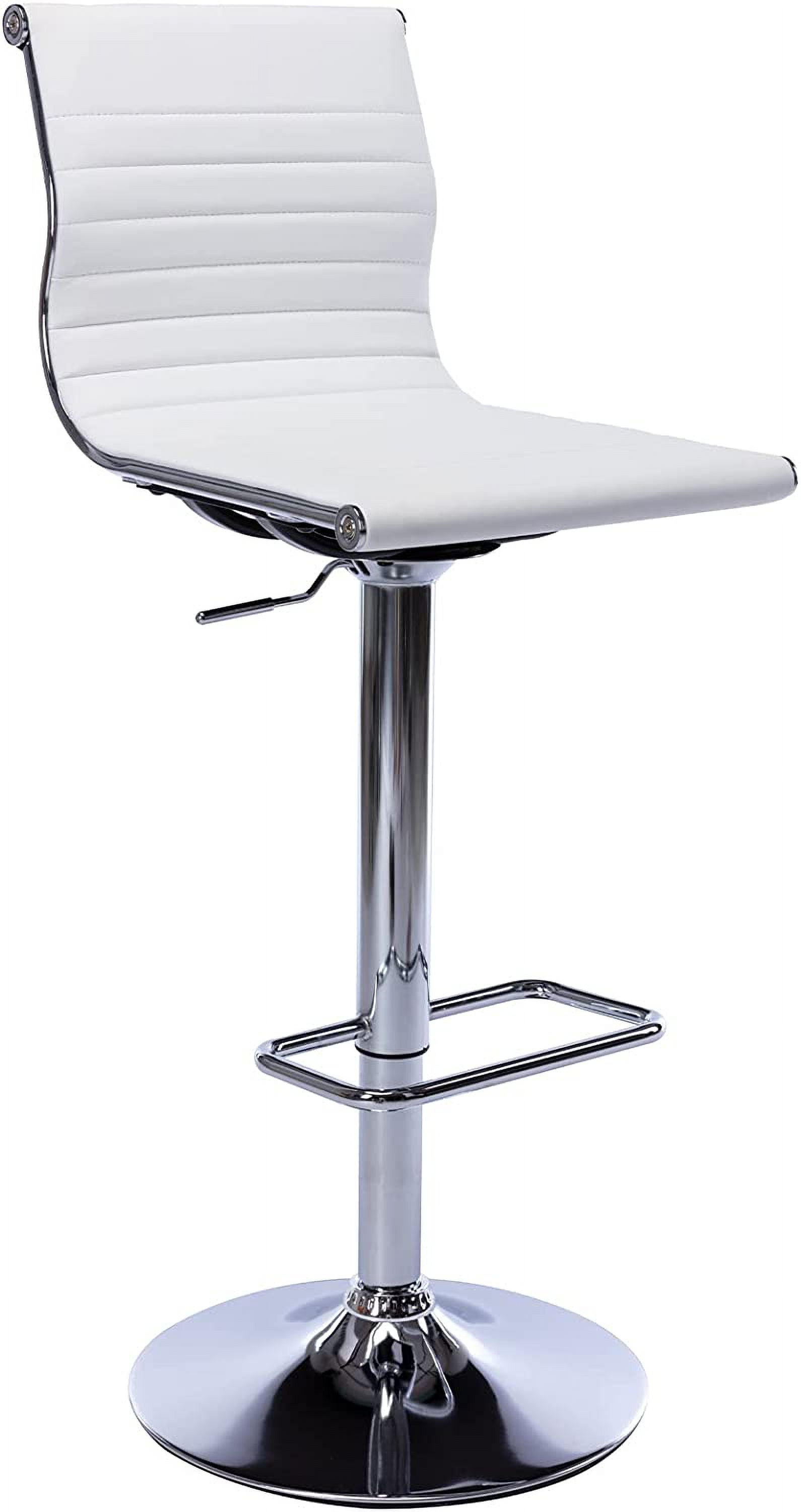 Swivel Bar Stools with Back Faux Leather Counter Height Bar Chair ...