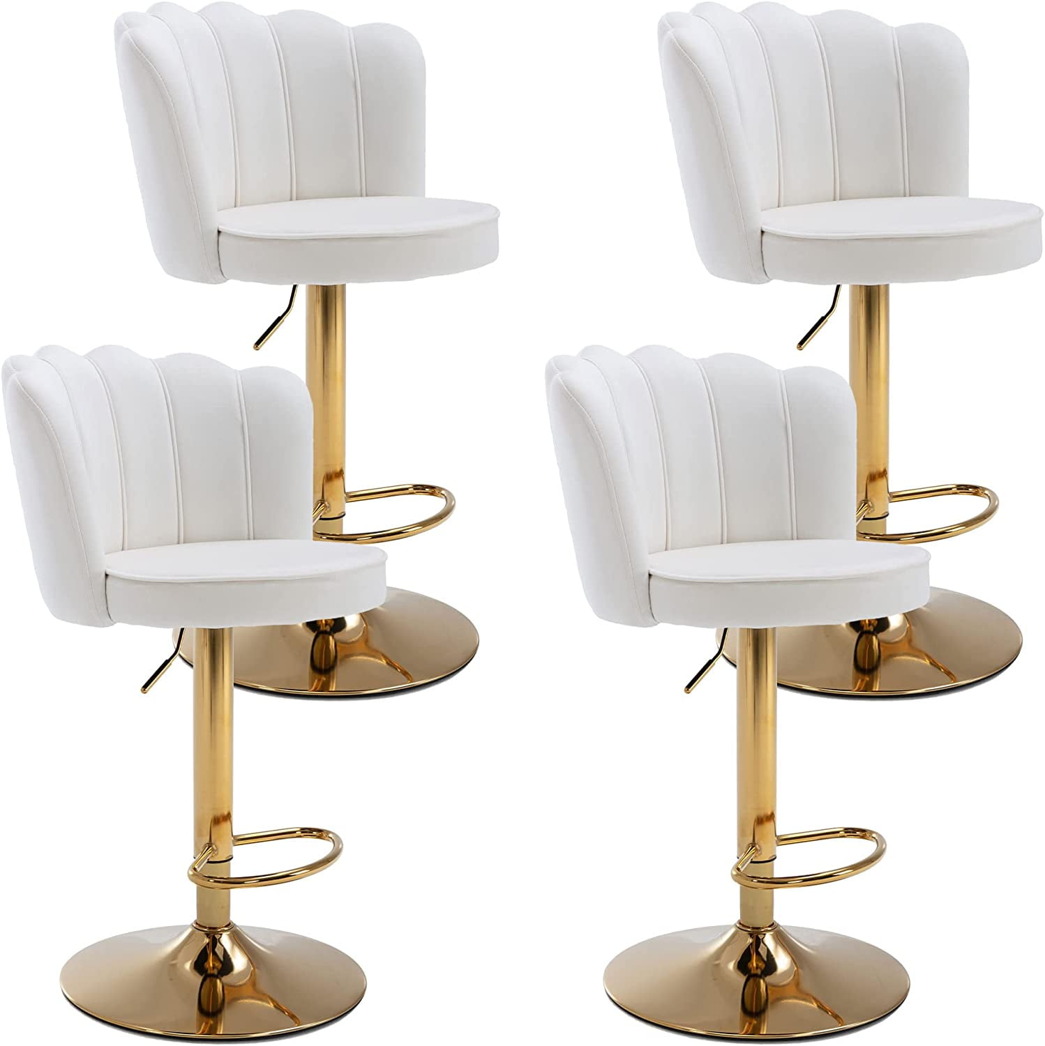Swivel Bar Stools Bar Height Set of 2 Adjustable Upholstered Counter ...