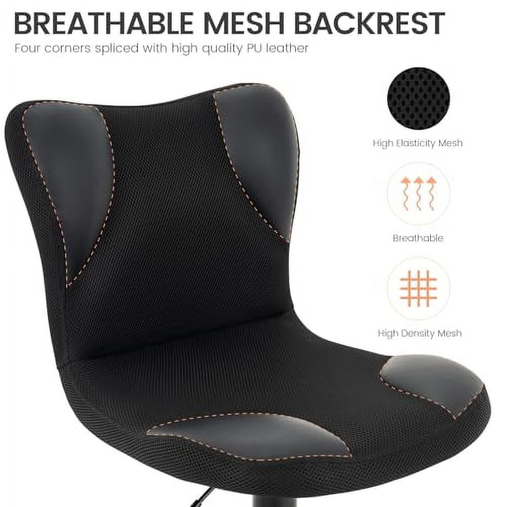 Swivel Bar Stools Set of 2, Adjustable Counter Height Bar Stools with ...