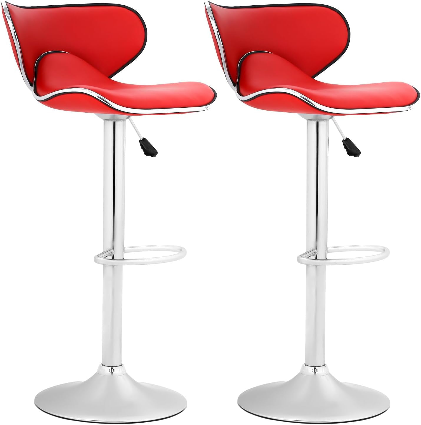 Swivel Bar Stools Set of 2, Hydraulic Island Bar Stools Adjustable ...