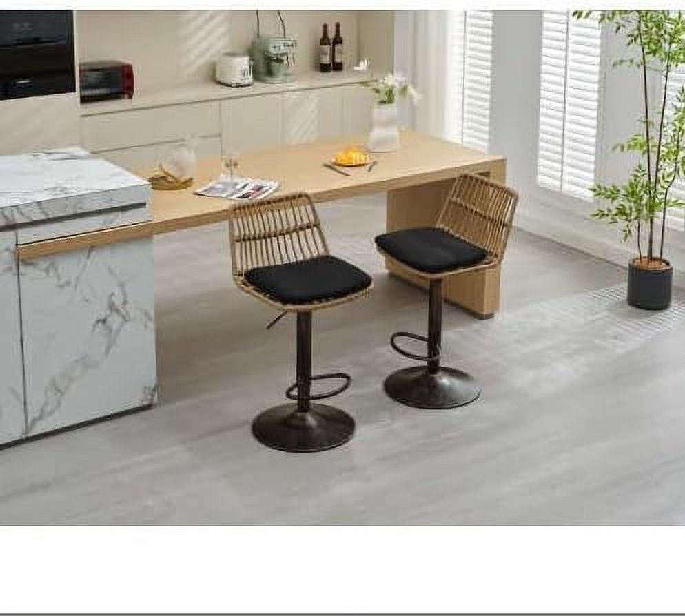 Swivel Bar Stools Set of 2 Adjustable Counter Height Chairs with ...