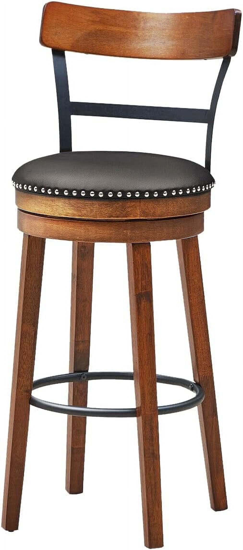 Swivel Bar Stools,Single Slat Back 360 Degree Swivel Counter Height ...