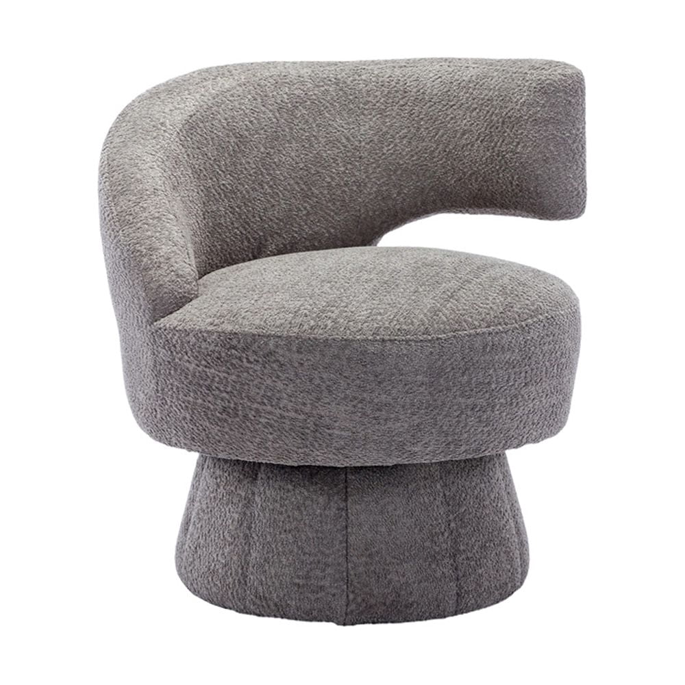 Swivel Barrel Chair, 360 Degree Cuddle Accent Chair with Round Leg ...