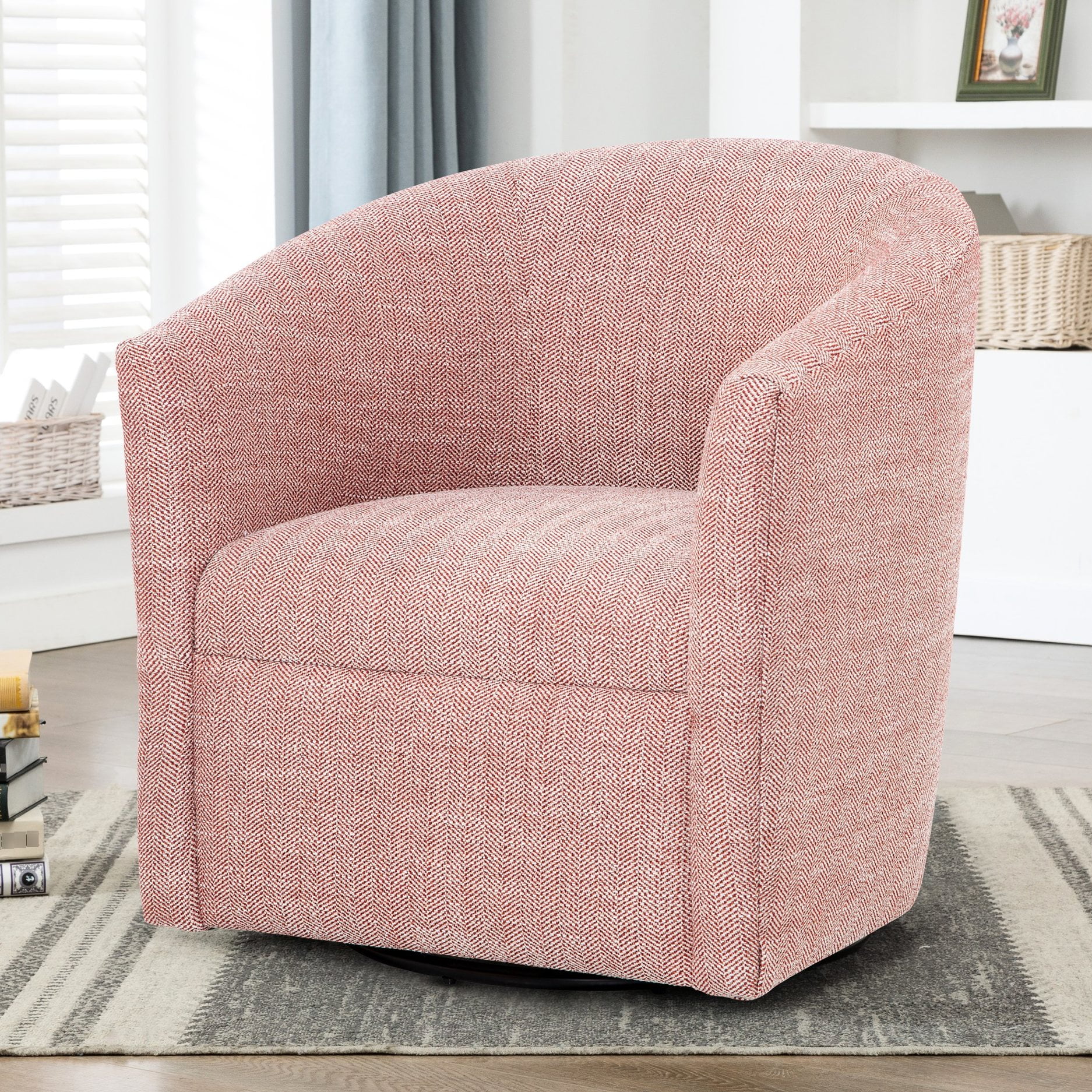 Swivel Barrel Chair | 360 Degree Swivel Base for Versatile Use | 100% ...