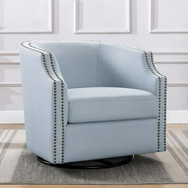 Swivel Barrel Chair, Velvet Round Accent Chair with 360 Degree Swivel ...