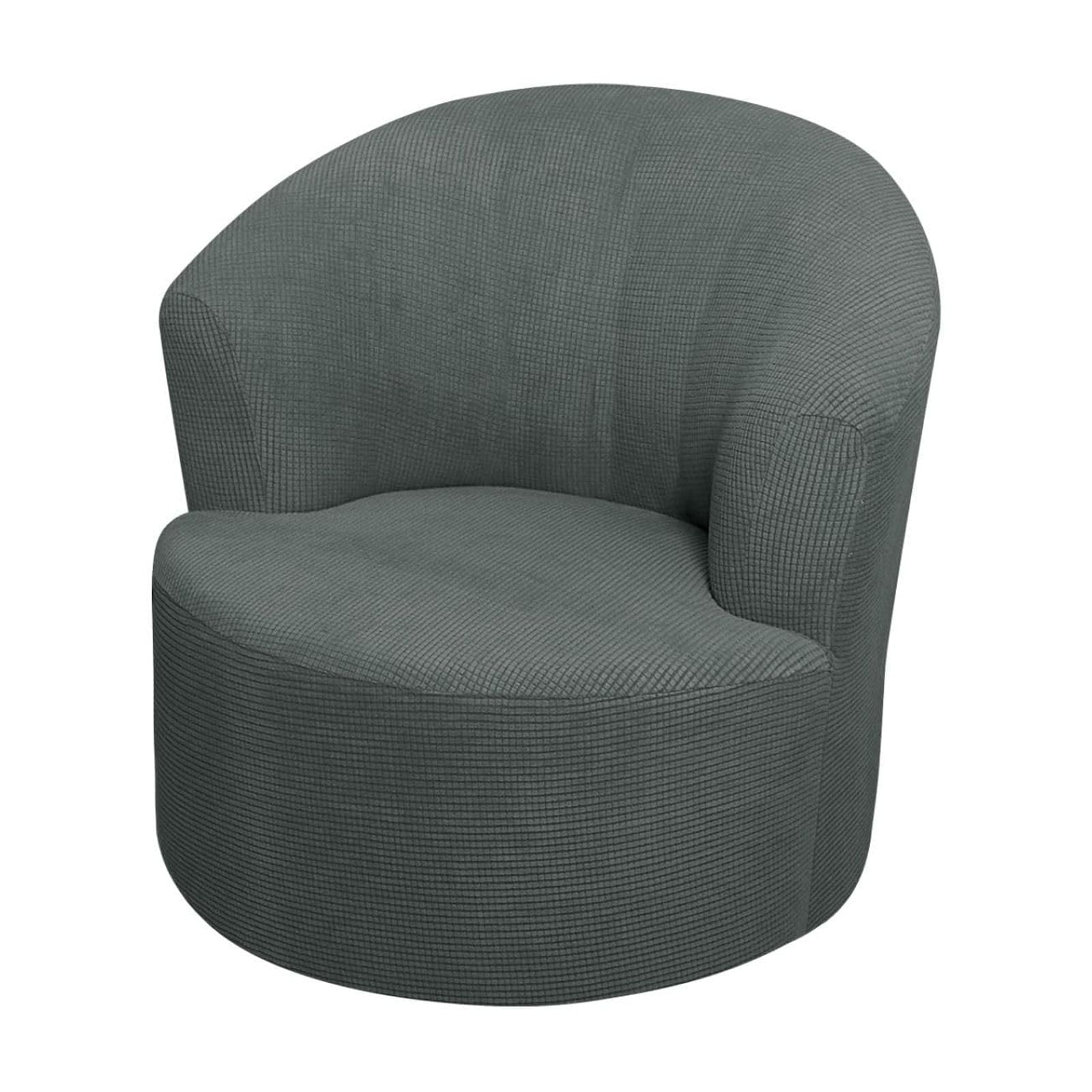 Swivel Barrel Chair Cover, Stretch Swivel Accent Chair Slipcover Soft ...
