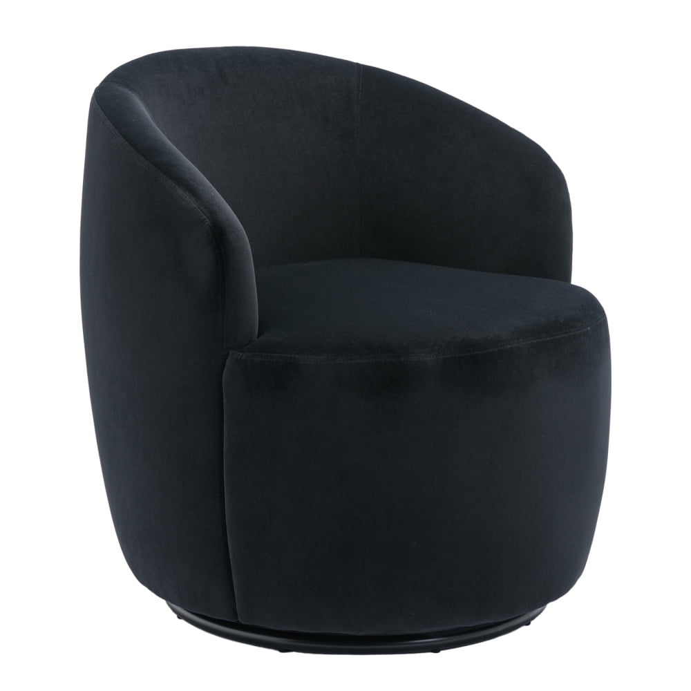 Swivel Barrel Chair with Surrounding Backrest, 360 ° Rotating Base 250 ...