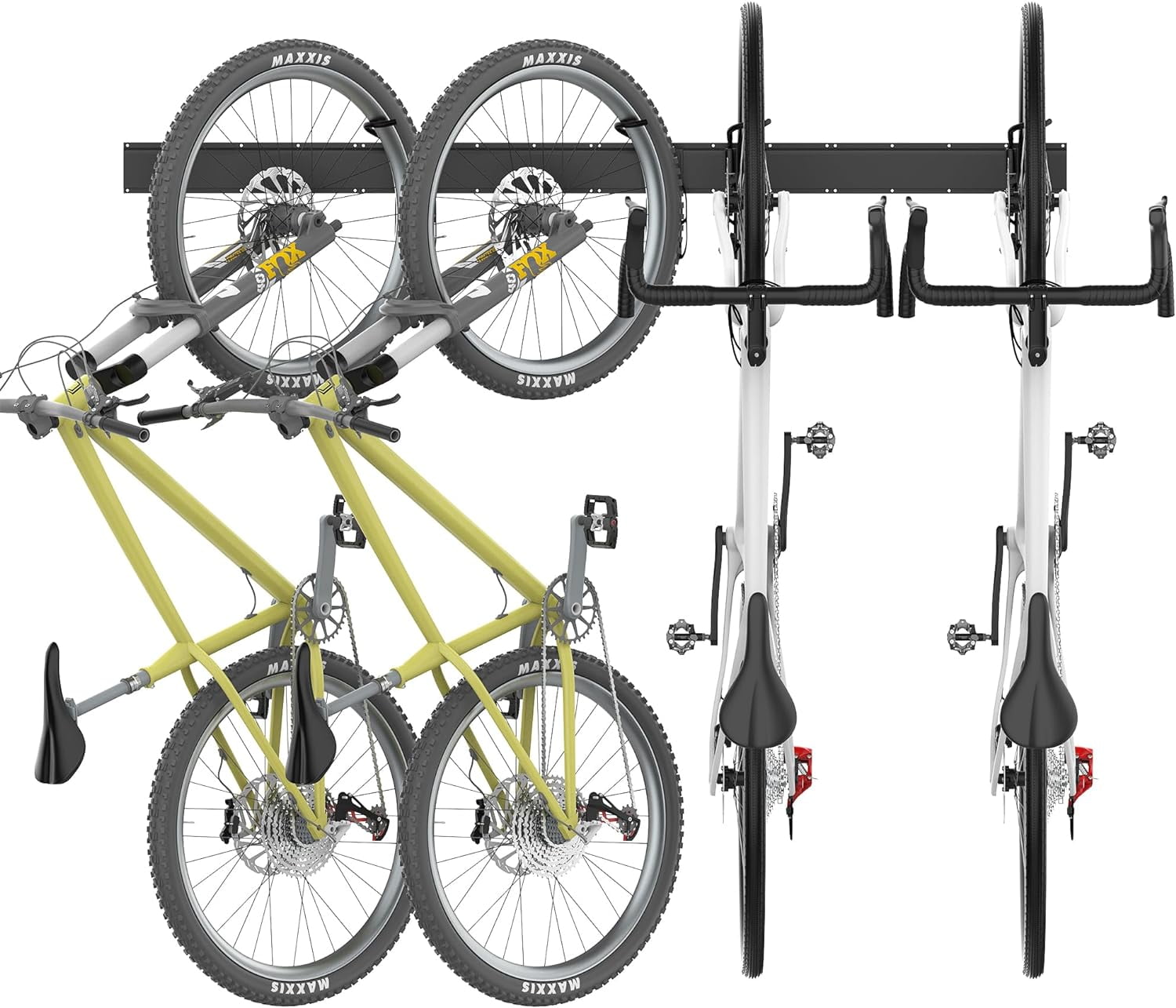 Swivel Bike Storage Rack, Adjustable Wall Mounted Bike Rack for Garage ...