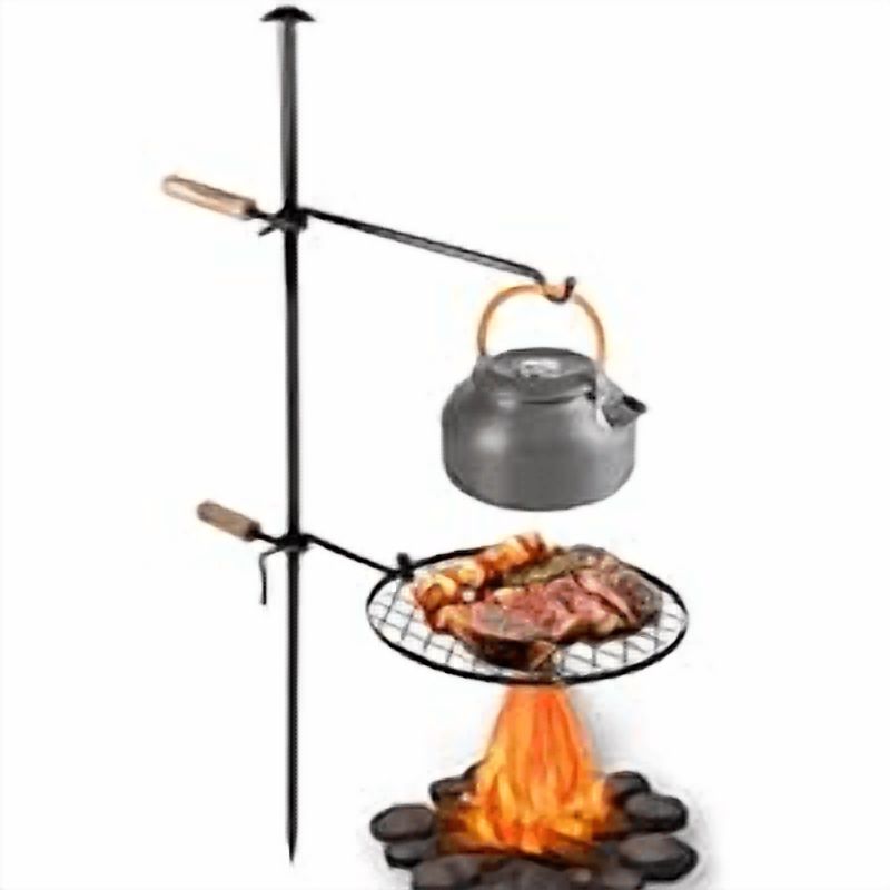 Swivel Campfire Grill With Carrying Bag Heavy Duty Steel Grate Fire Pit ...