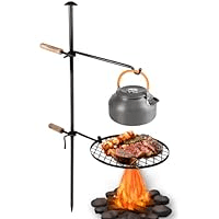 Swivel Campfire Grill,Heavy Duty Steel Grate,Fire Pit Grill Grate over ...