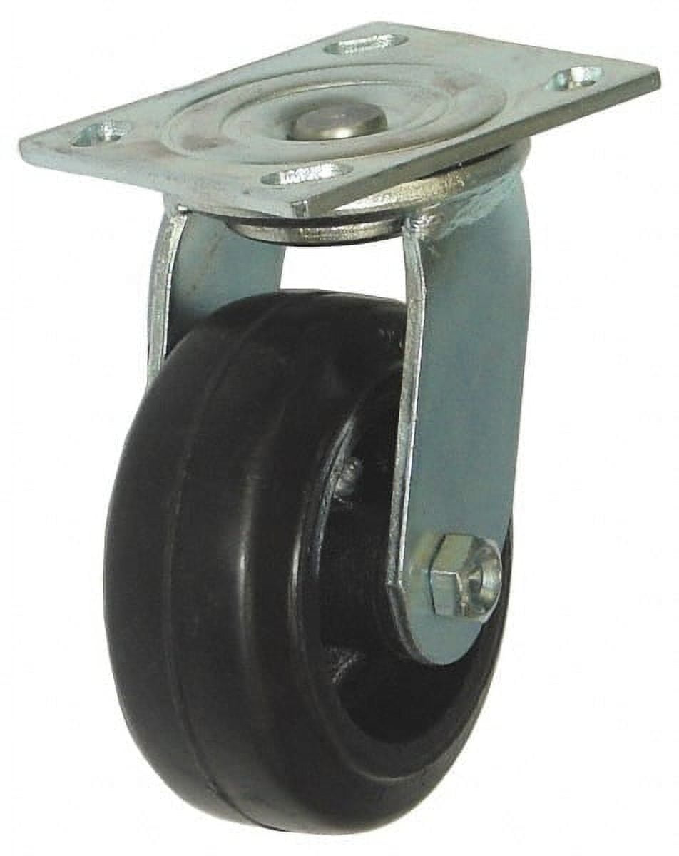 Swivel Caster 8" Diam x 2" Wide Hard Rubber Wheel, 9-1/2" OAH w/ Top ...