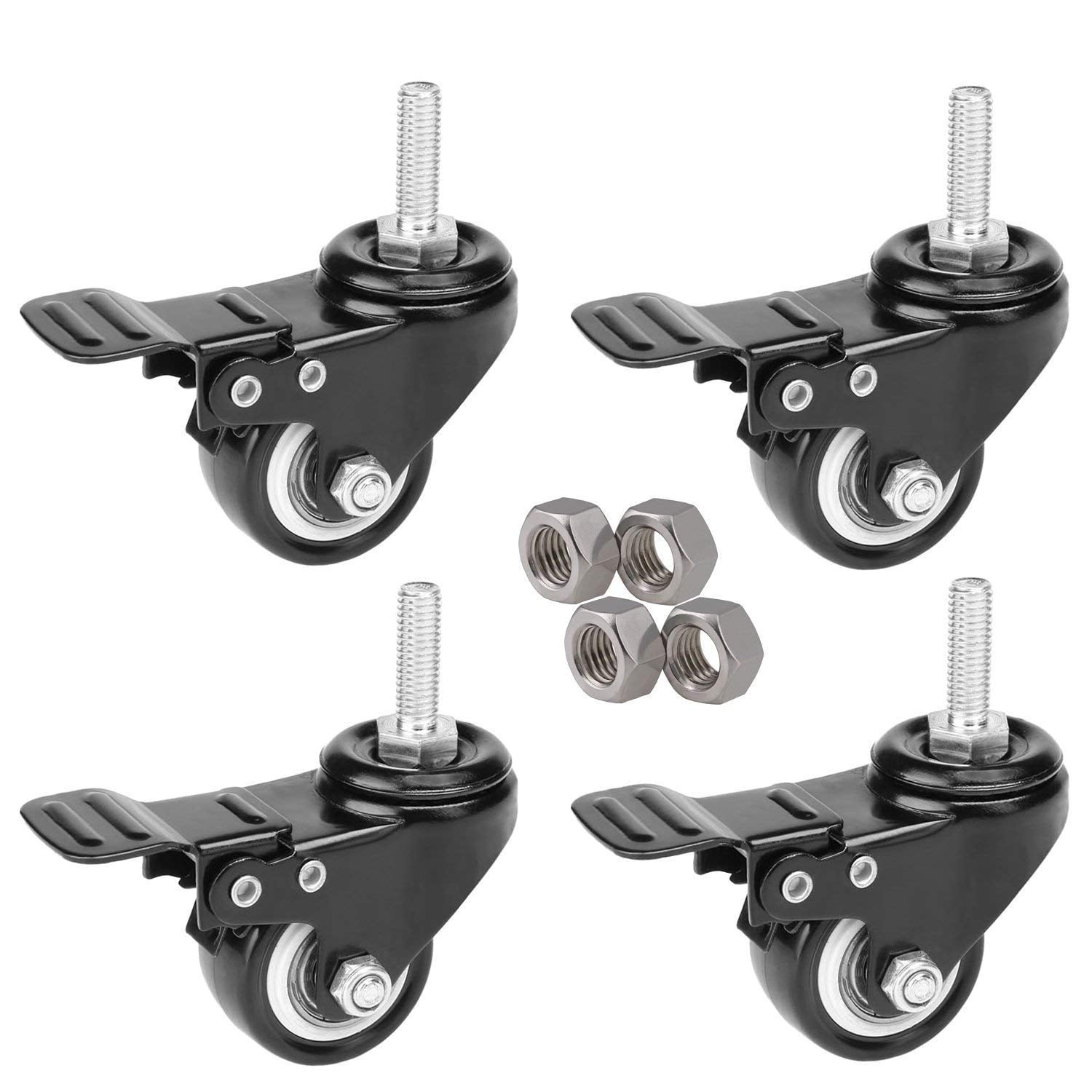 Swivel Caster with Non-Marking Polyurethane Wheel, Heavy Duty Double ...