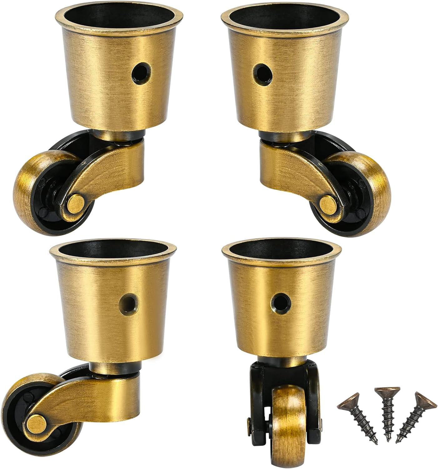 Swivel Casters Round Copper Casters Antique Casters No Noise Portable ...