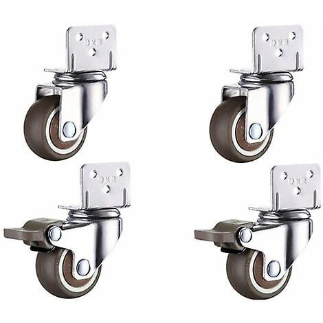 Swivel Castors For Furniture - Small Castors With Brake - 32mm - Quiet ...