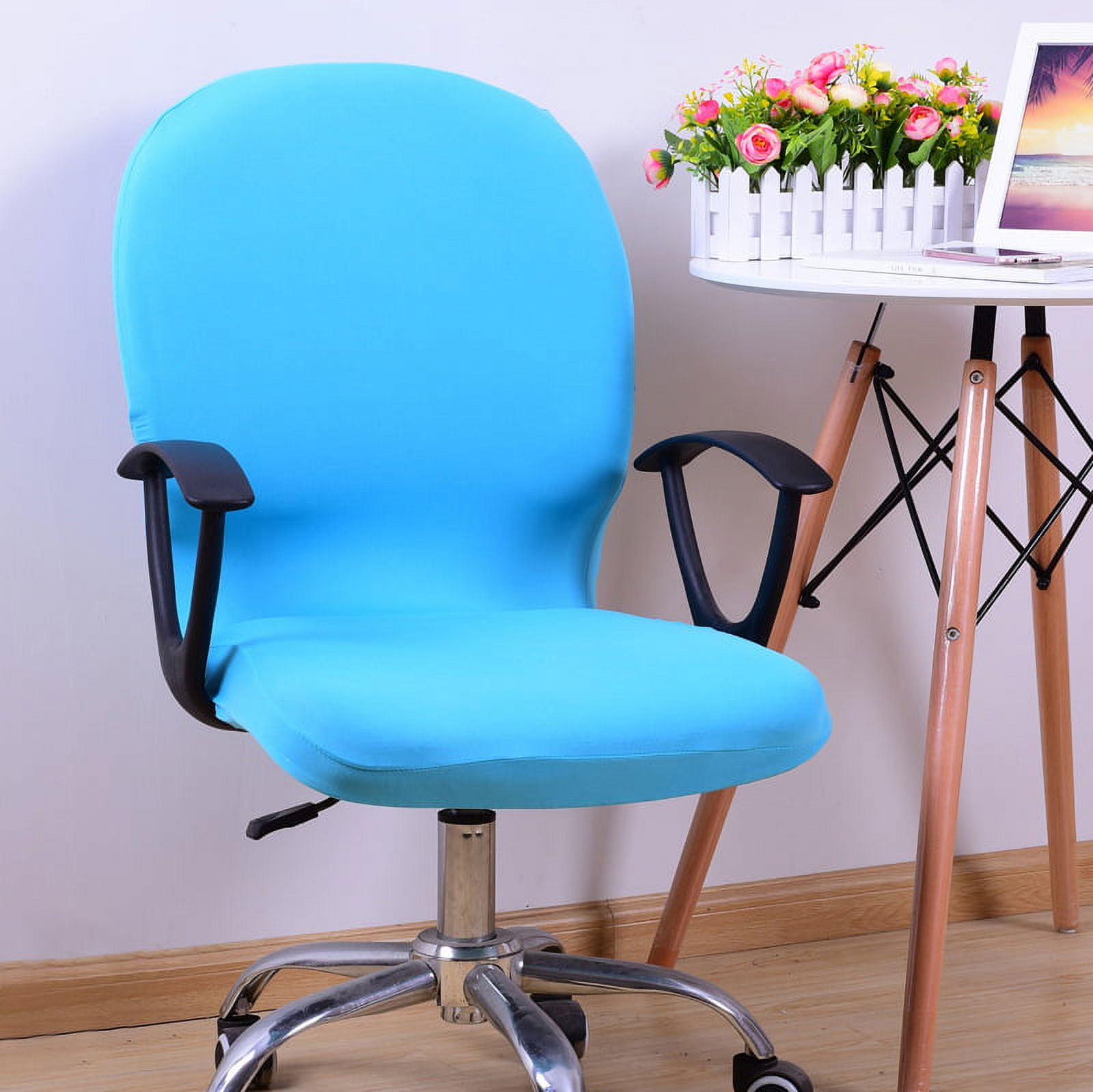 Swivel Chair Cover Stretchable Removable Computer Office Washable ...